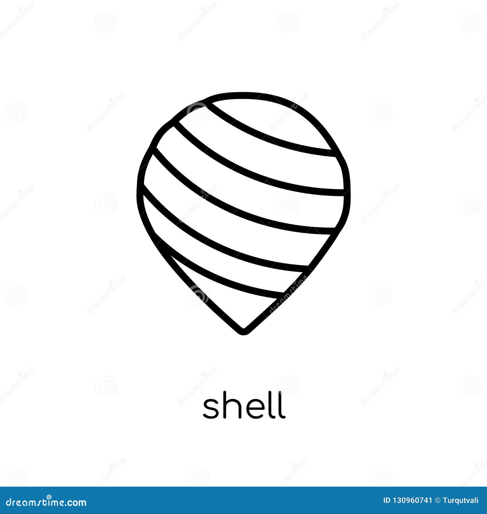 Icône De Shell De Collection Illustration de Vecteur - Illustration du ...