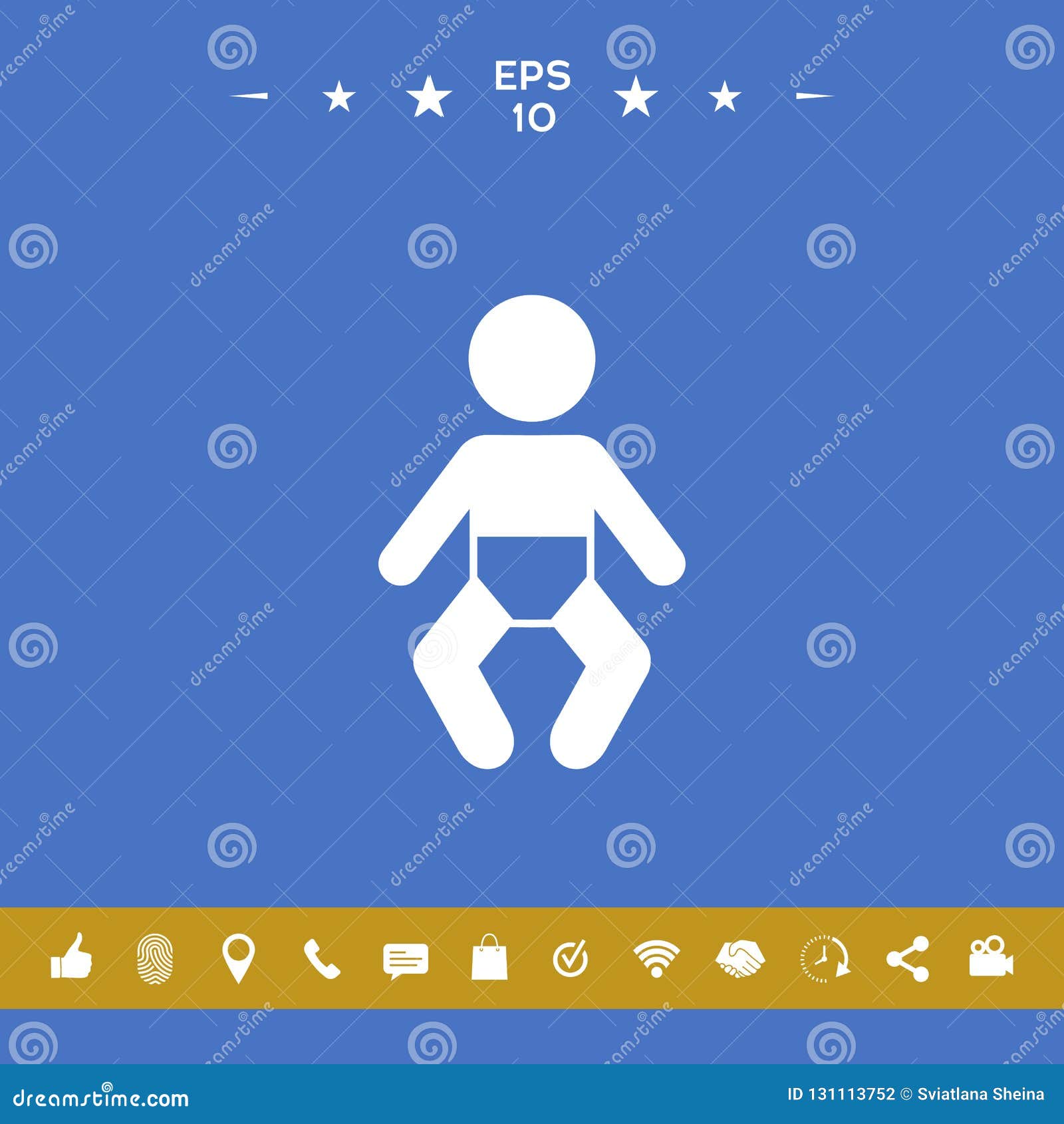 Icône de symbole de bébé illustration de vecteur. Illustration du fille ...