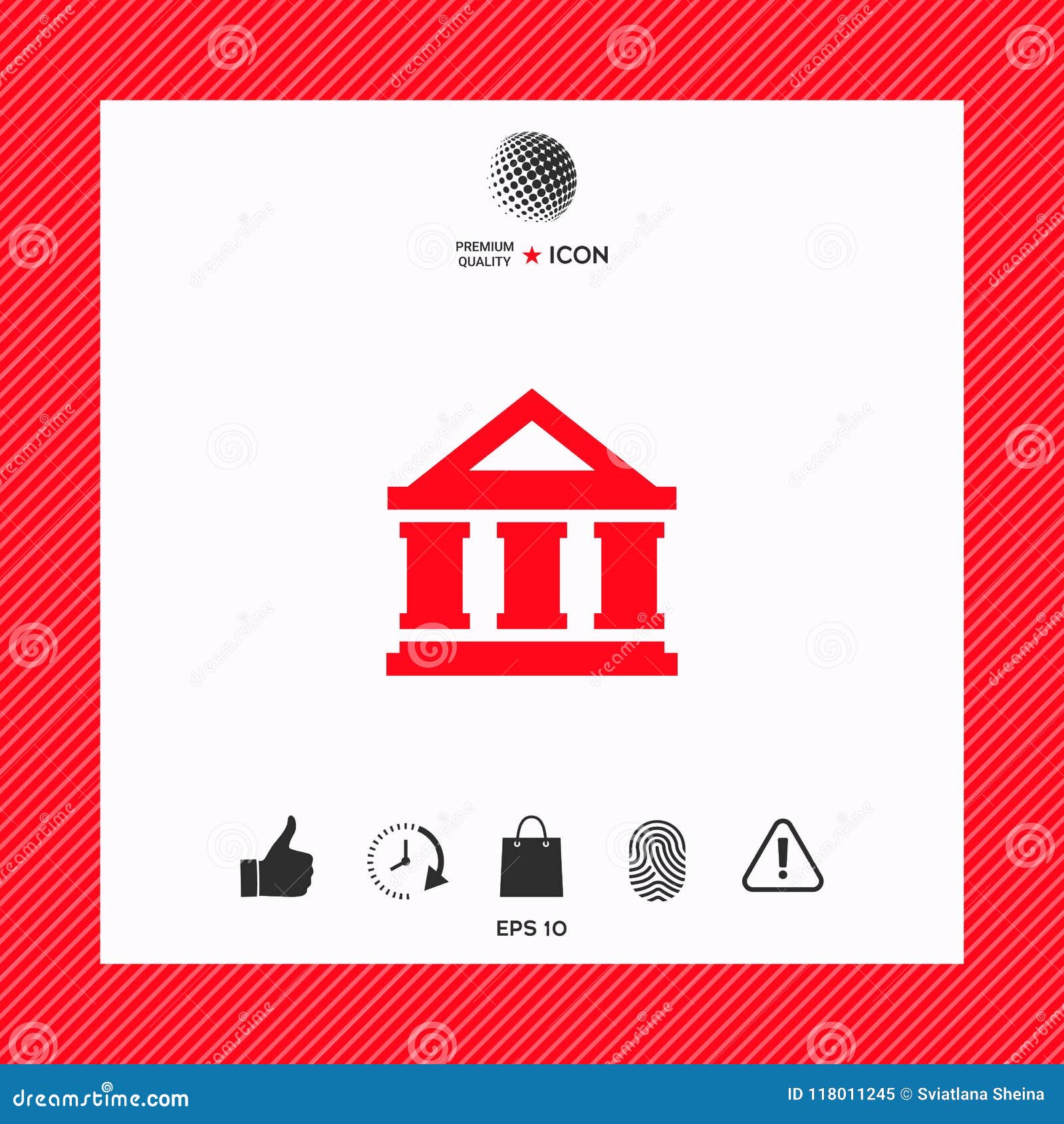 Icône de symbole de banque illustration de vecteur. Illustration du ...