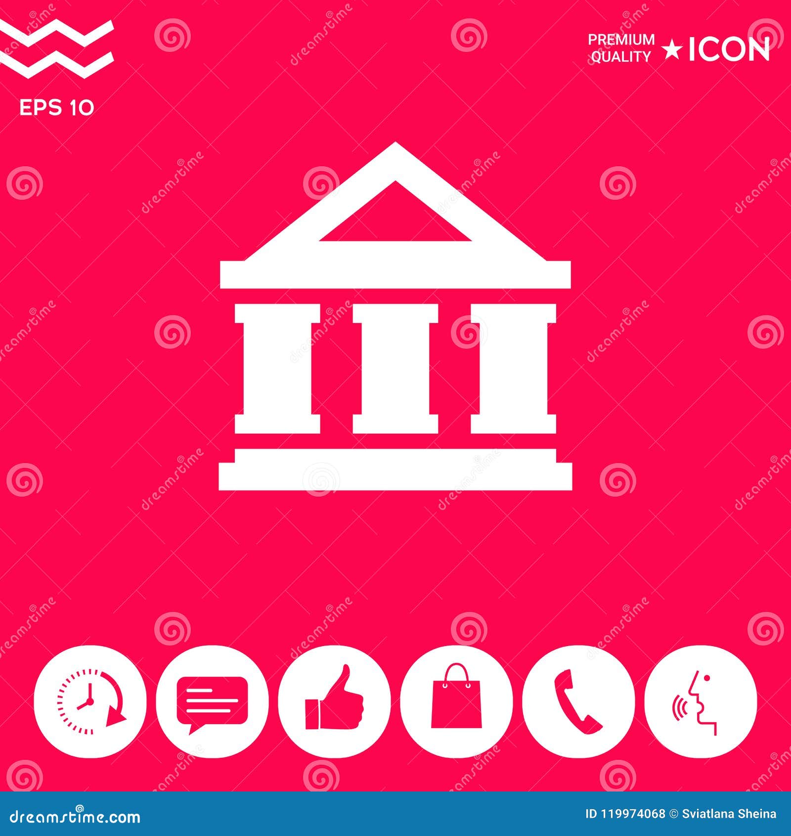 Icône de symbole de banque illustration de vecteur. Illustration du ...