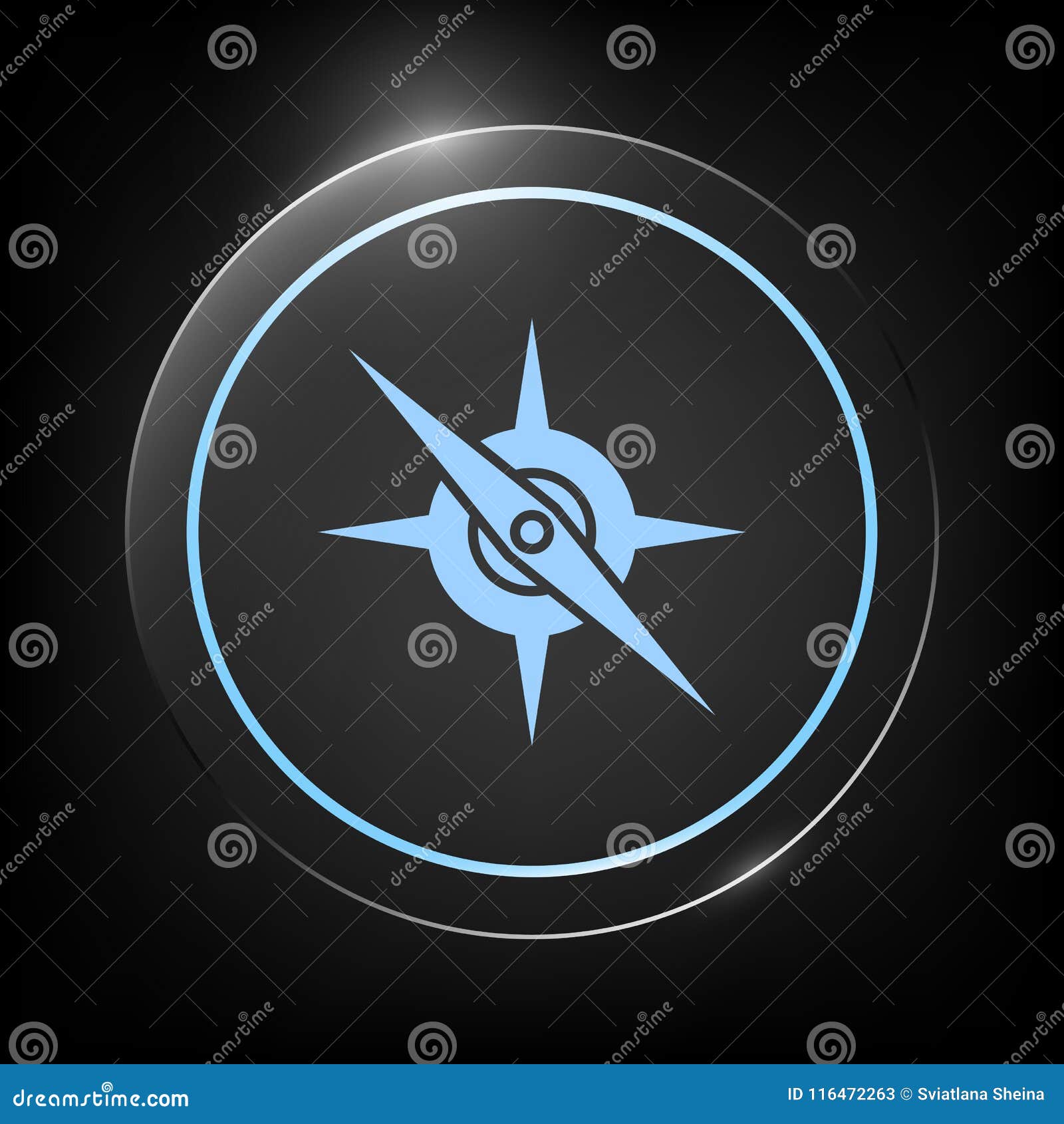 Icône De Symbole De Boussole Illustration de Vecteur - Illustration du ...