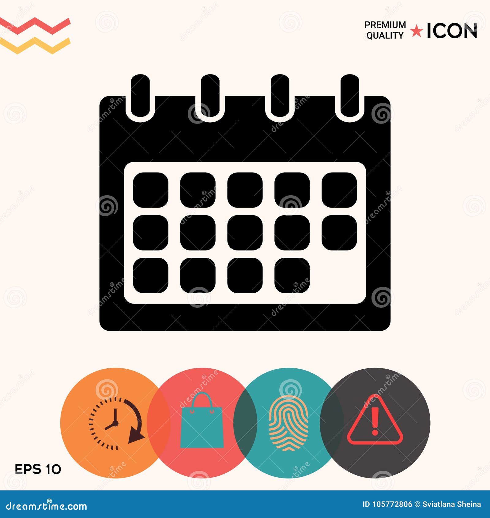 Icône De Symbole De Calendrier Illustration de Vecteur - Illustration ...