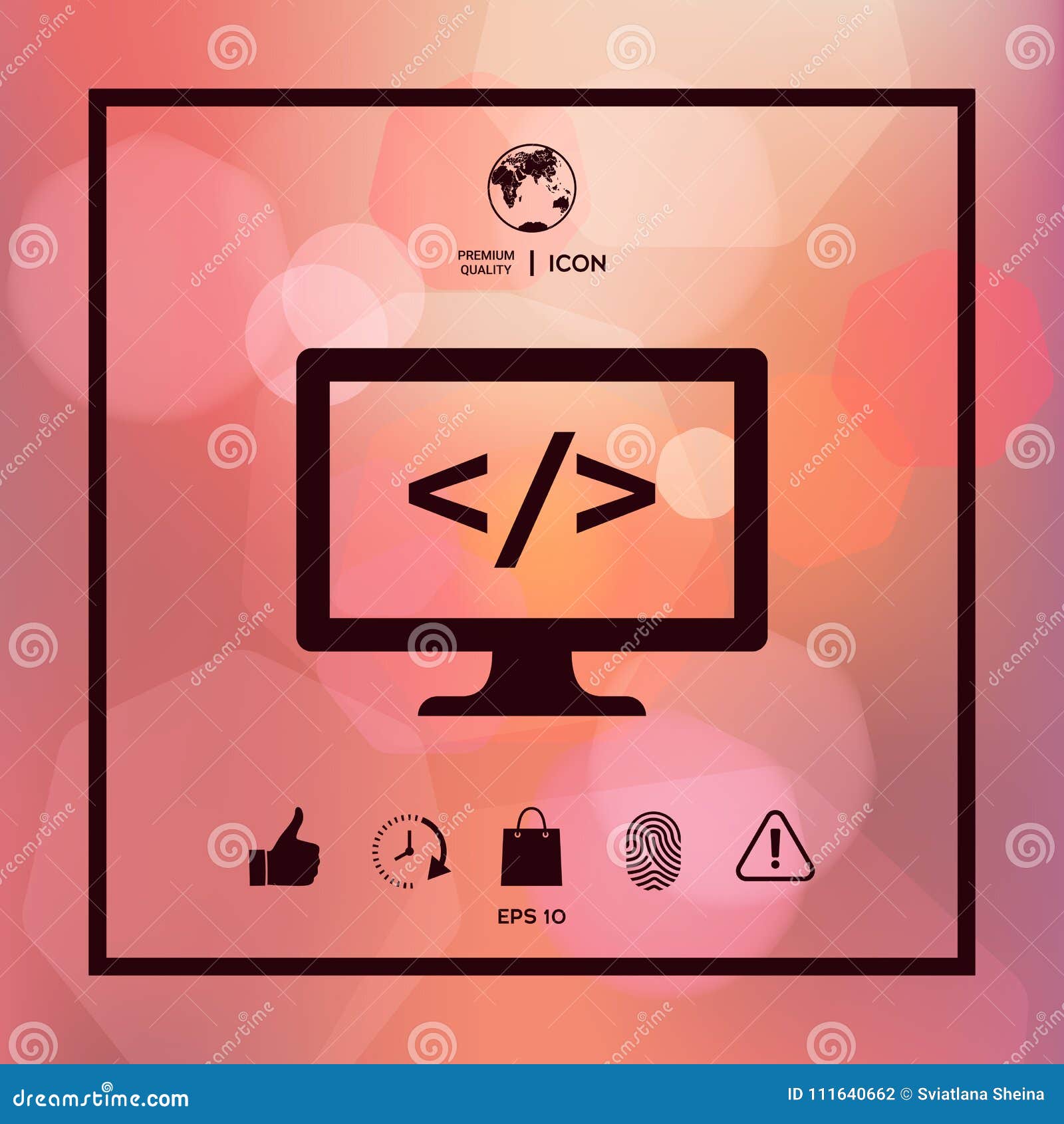 Icône de symbole de codage illustration de vecteur. Illustration du ...