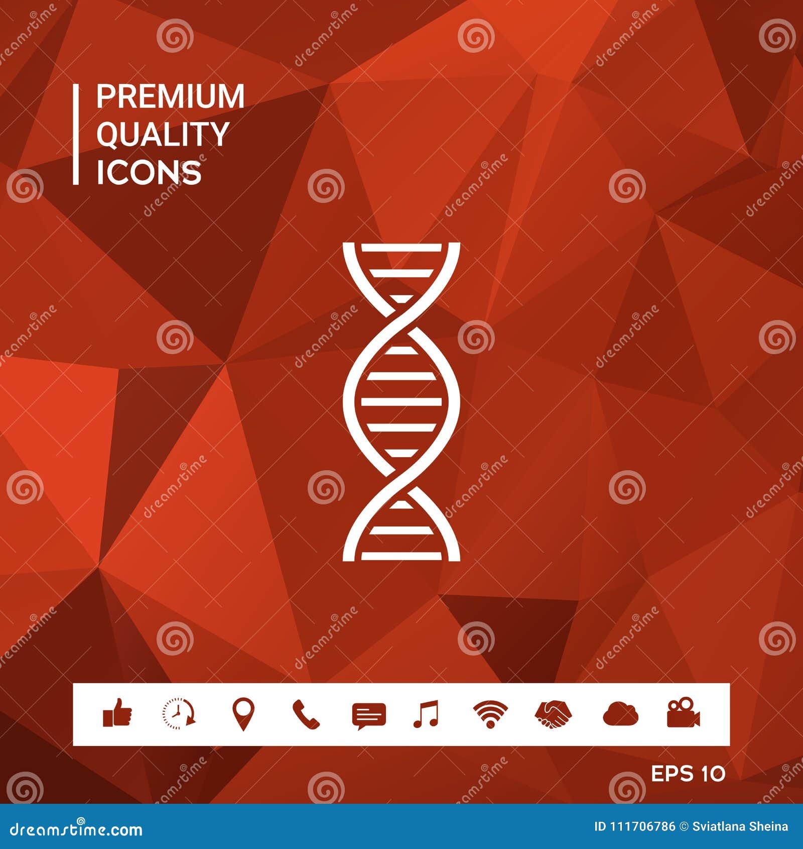 Icône de symbole d'ADN illustration de vecteur. Illustration du gène ...