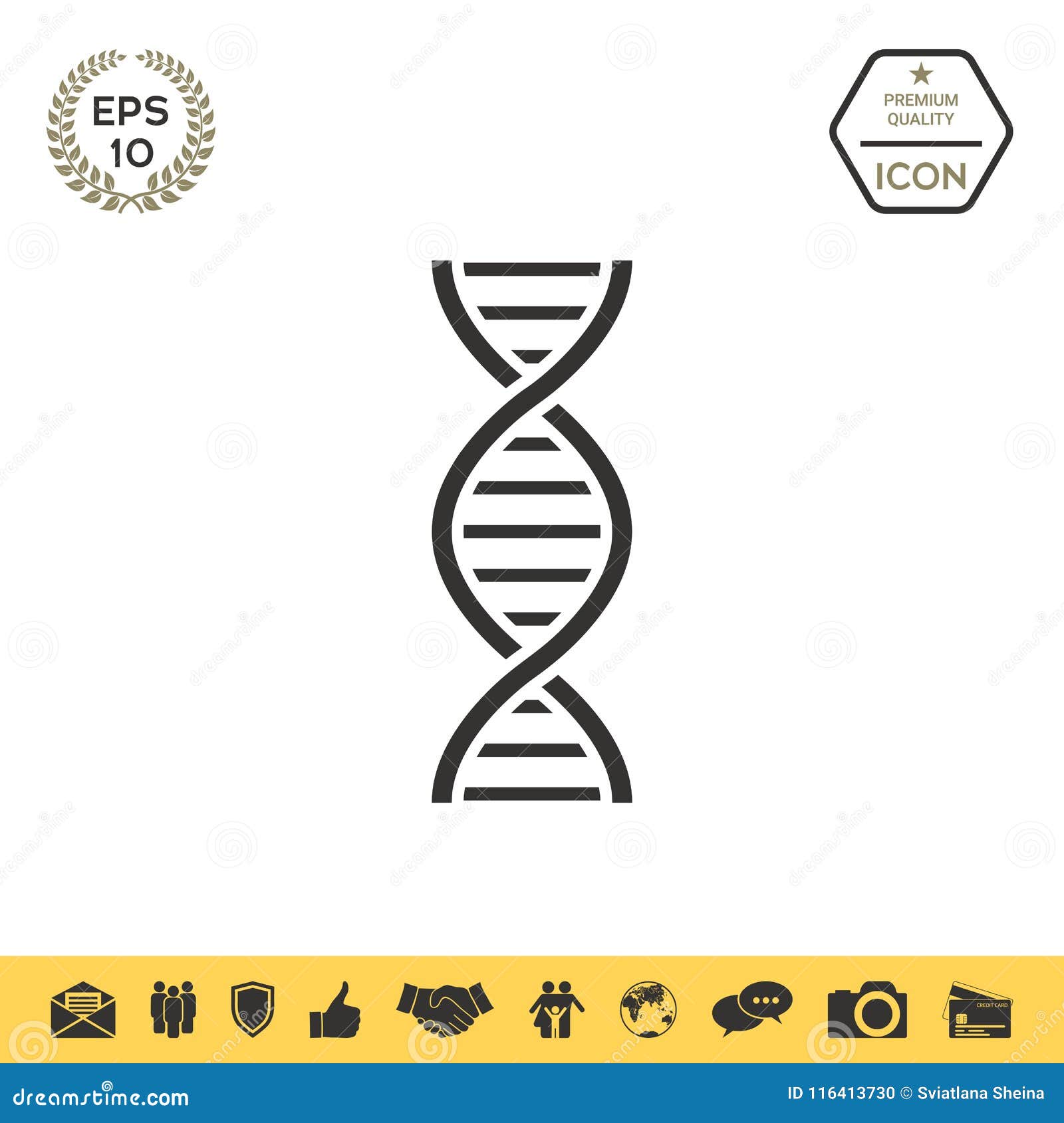 Icône de symbole d'ADN illustration de vecteur. Illustration du code ...