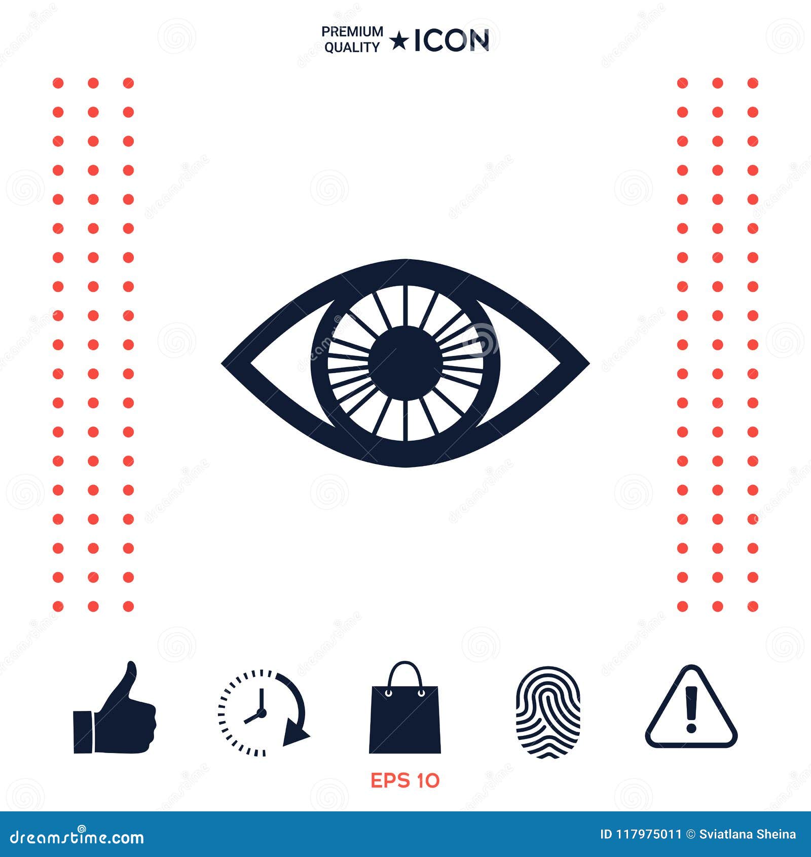 Icône de symbole d'oeil illustration de vecteur. Illustration du ...