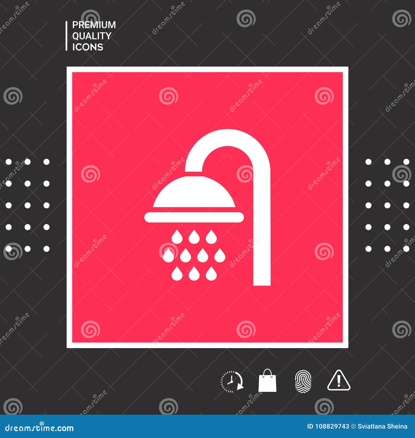 Icône de symbole de douche illustration de vecteur. Illustration du ...
