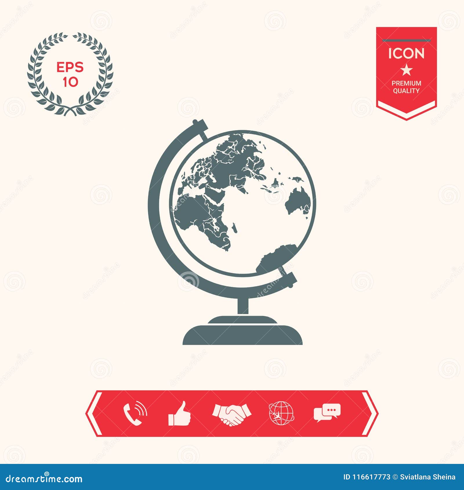 Icône de symbole de globe illustration de vecteur. Illustration du ...