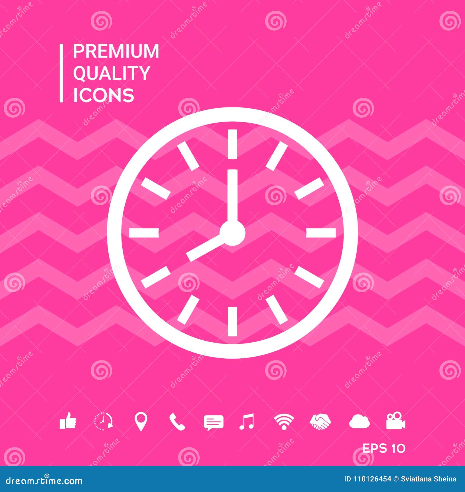 Icône de symbole de montre illustration de vecteur. Illustration du ...