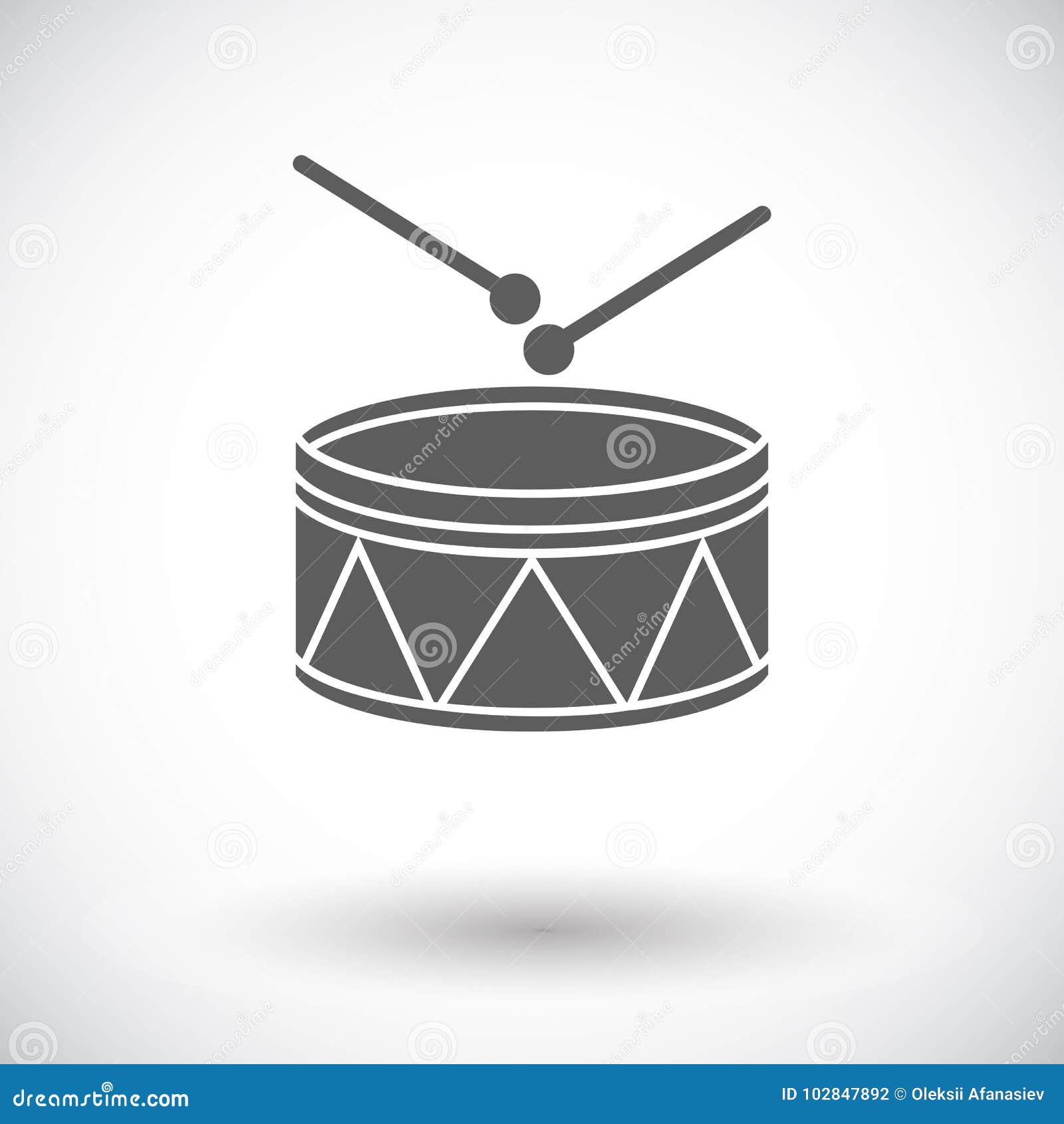 Icône de tambour illustration de vecteur. Illustration du agrafe ...
