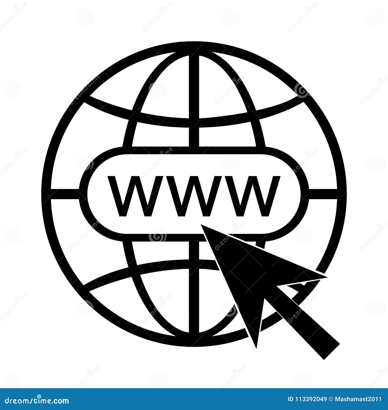 Icône De Vecteur De WWW, Symbole De Site Web Illustration de Vecteur ...