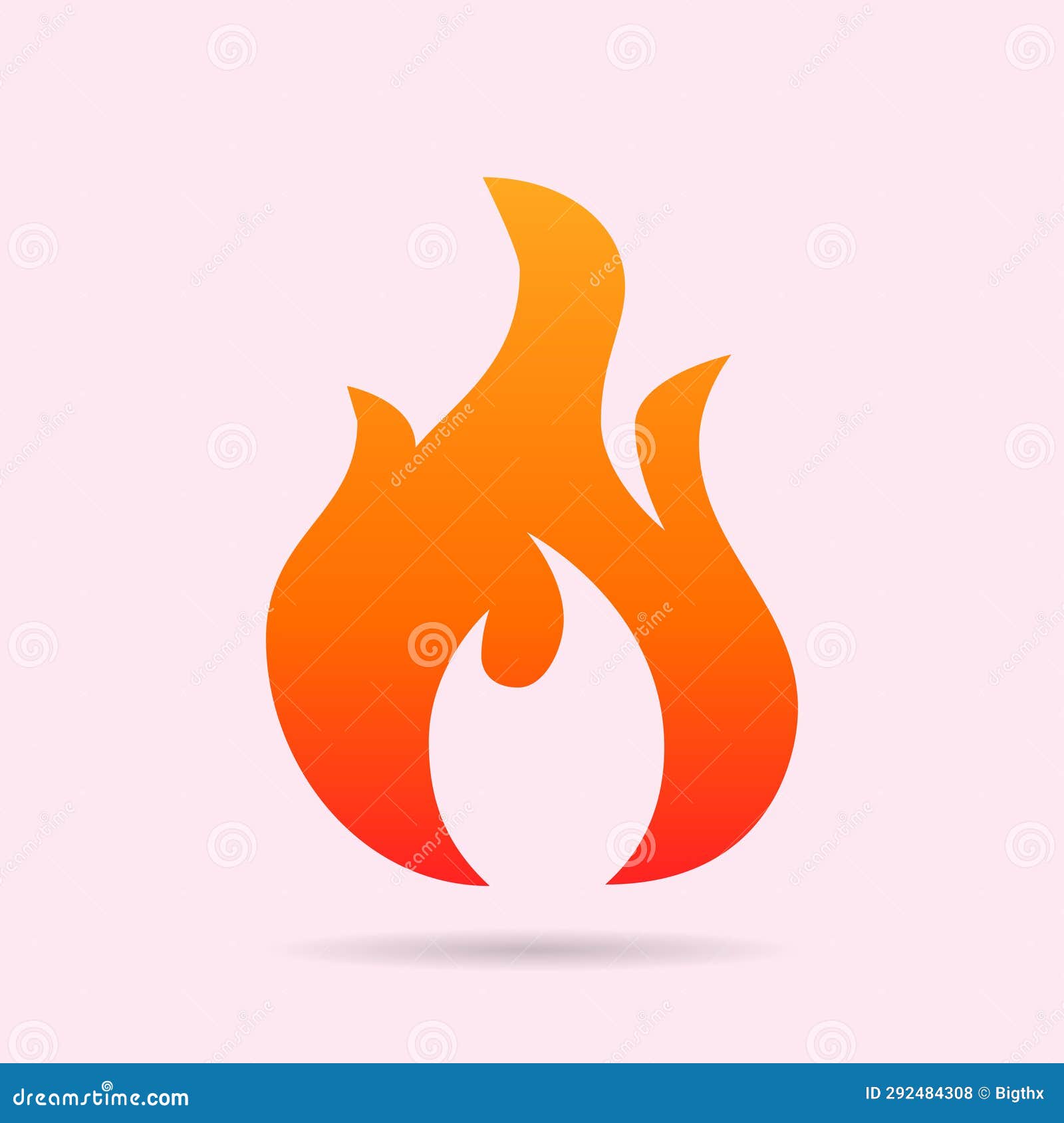 Icône Feu Rouge Feu. Feu Design Logo. Illustration Vectorielle ...