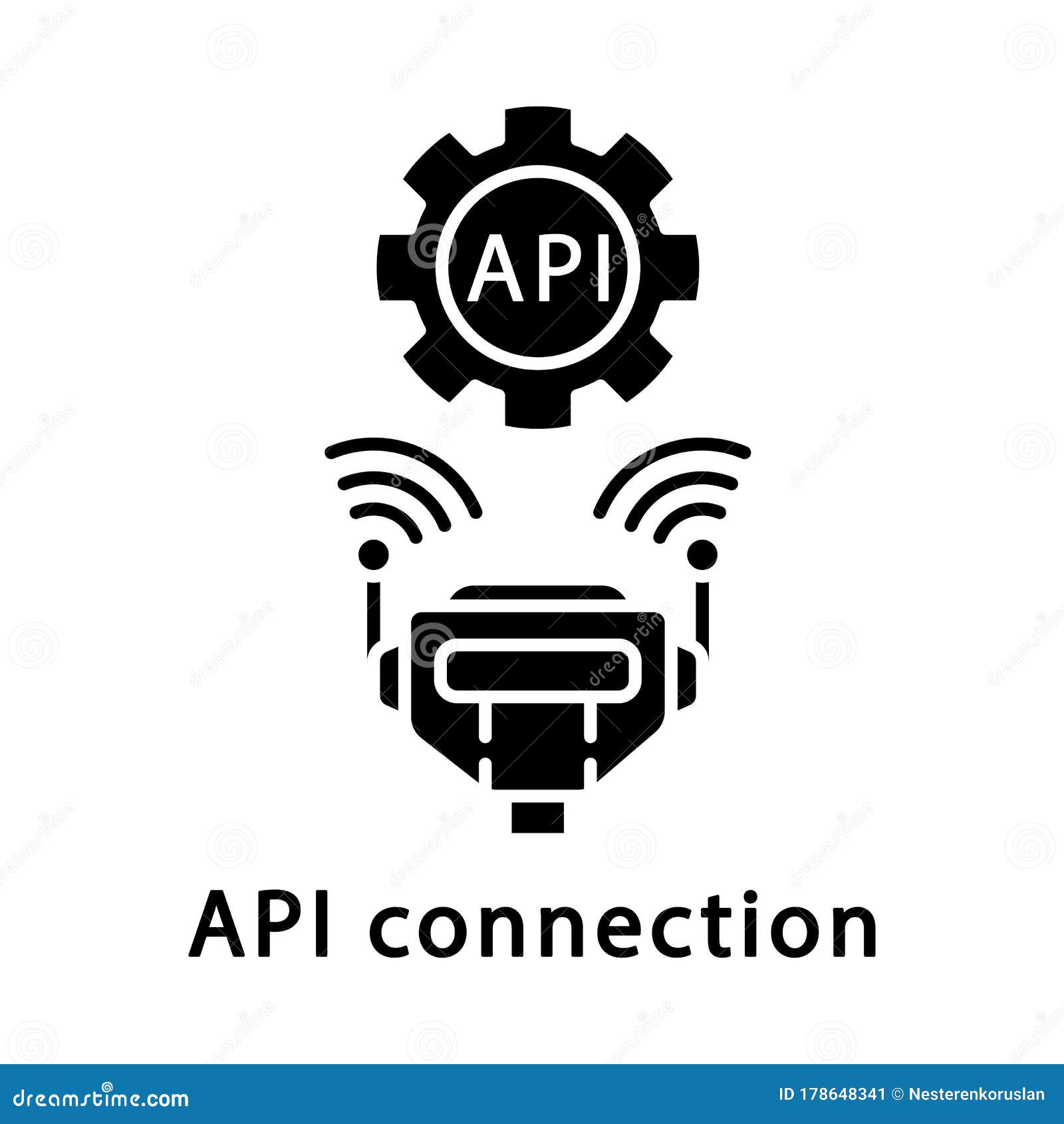 Icône Glyphe De Connexion D'api Illustration de Vecteur - Illustration ...