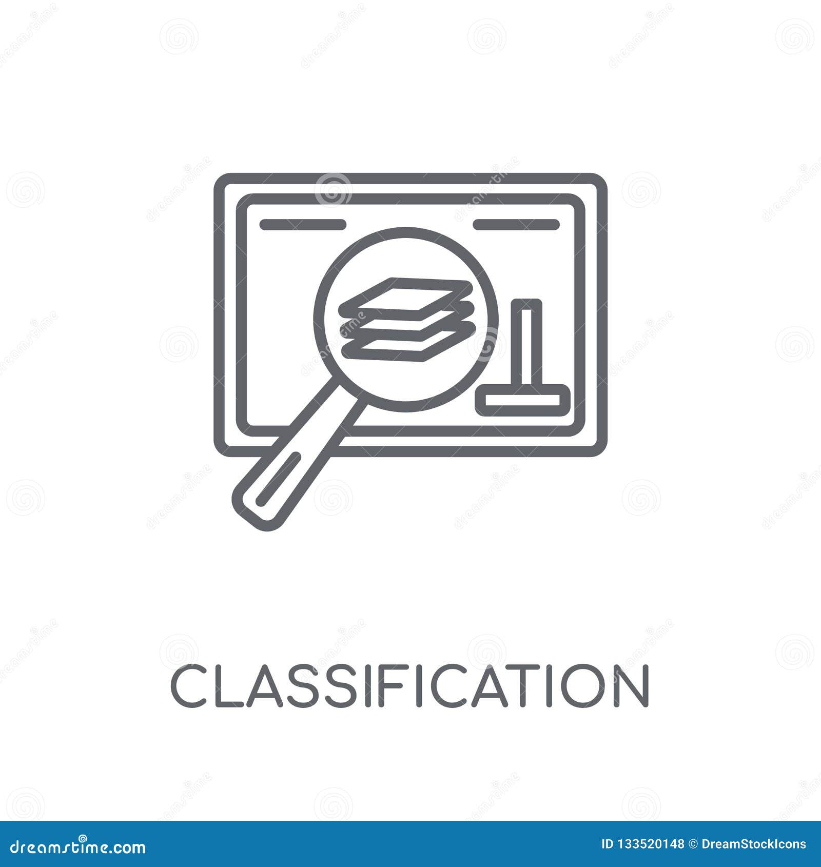 Icône Linéaire De Classification Logo Moderne C De Classification D ...