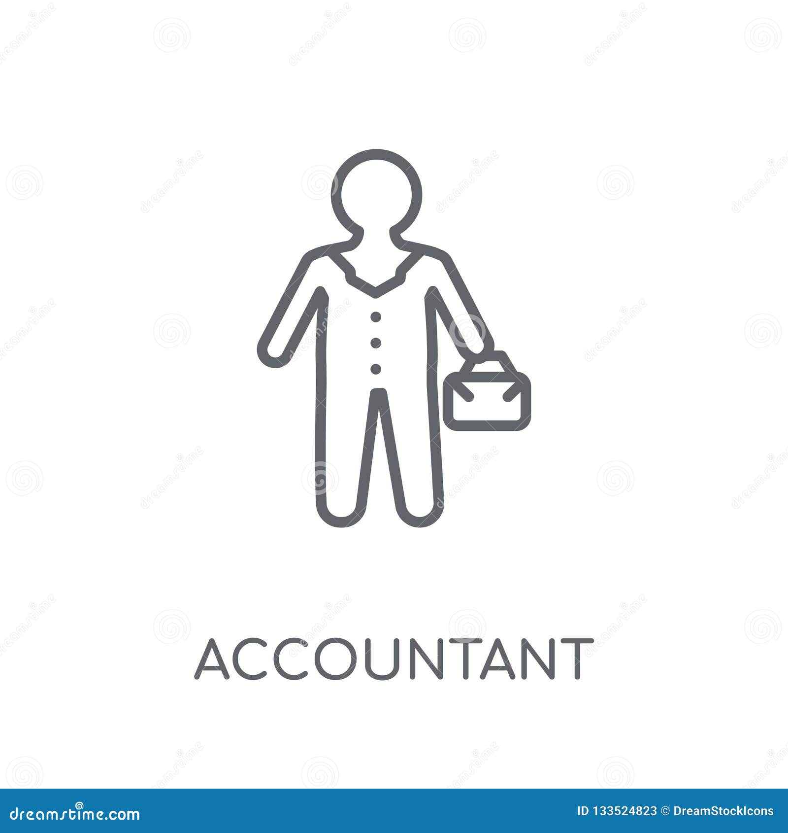 Icône Linéaire De Comptable Concept Moderne O De Logo De Comptable D ...