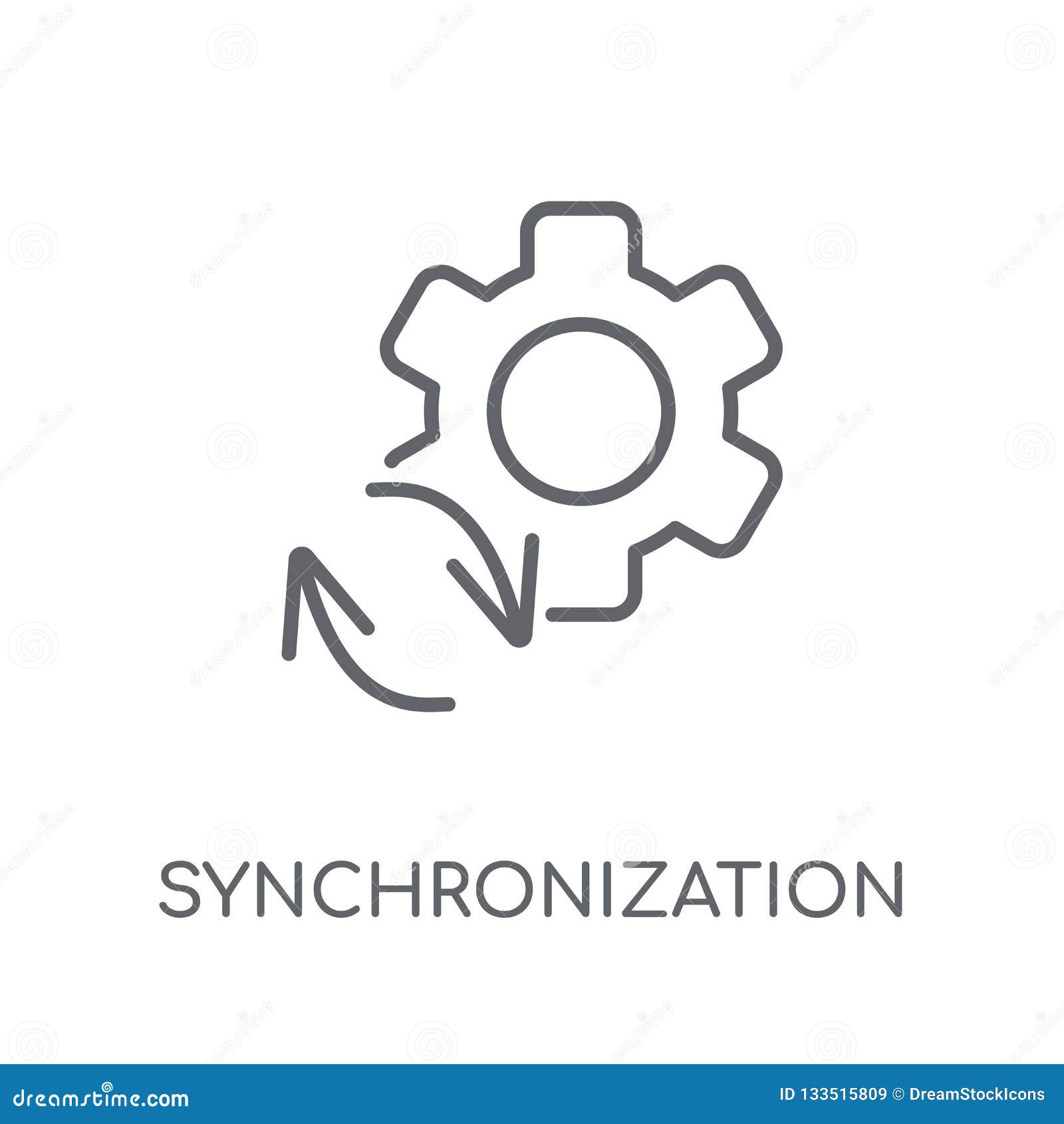 Icône Linéaire De Synchronisation Logo Moderne De Synchronisation D ...