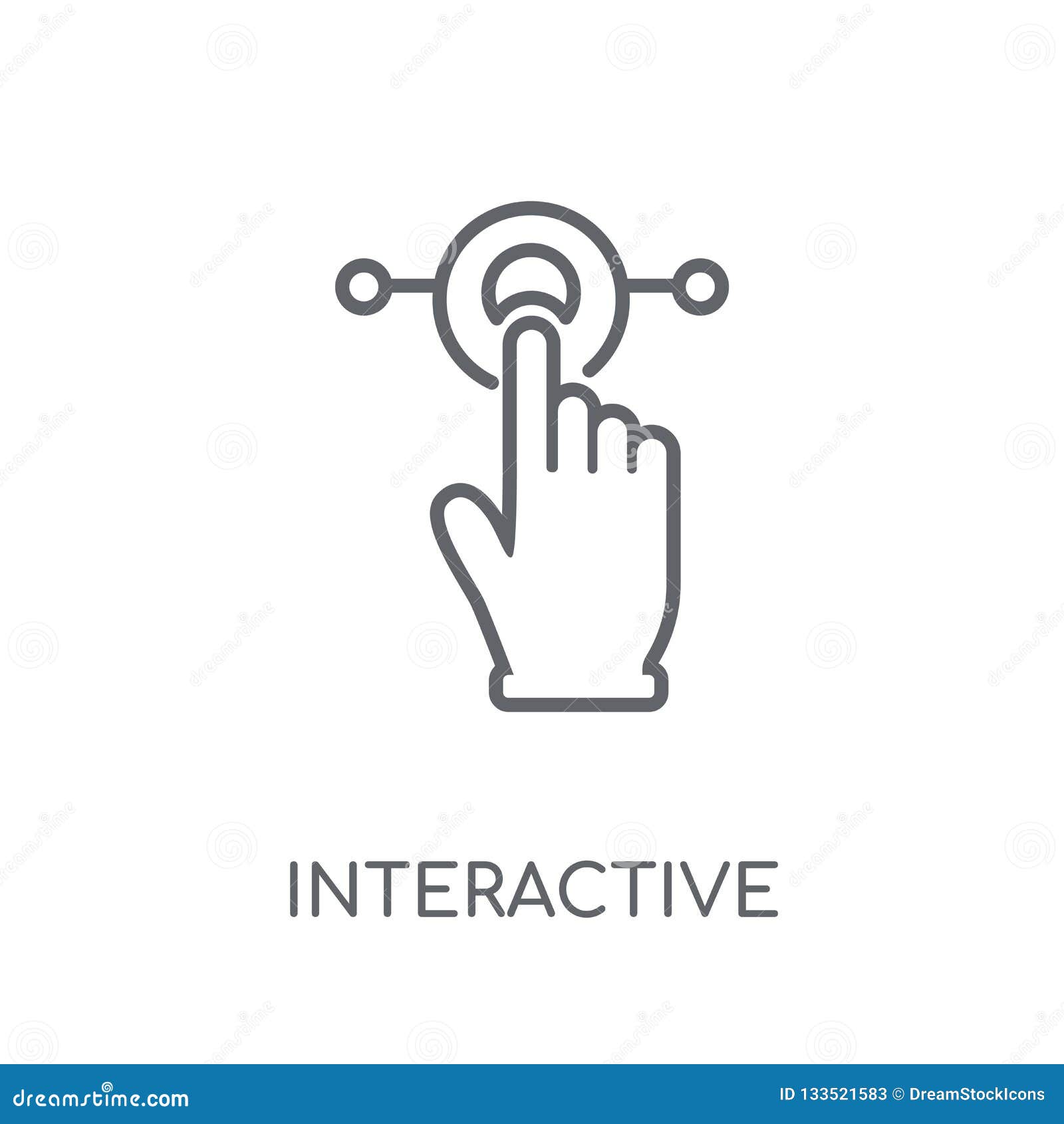 Icône Linéaire Interactive Concept Interactif De Logo D'ensemble ...