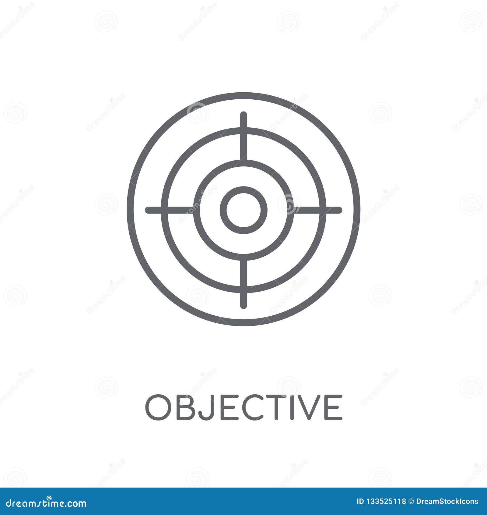 Icône Linéaire Objective Concept Objectif De Logo D'ensemble Moderne ...