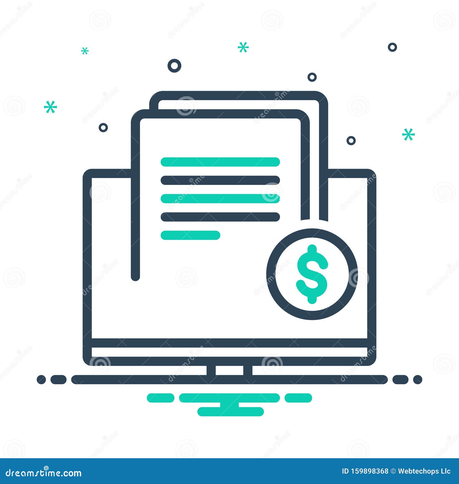 Icône Mix Pour Facturation, Réception Et Document Illustration de ...