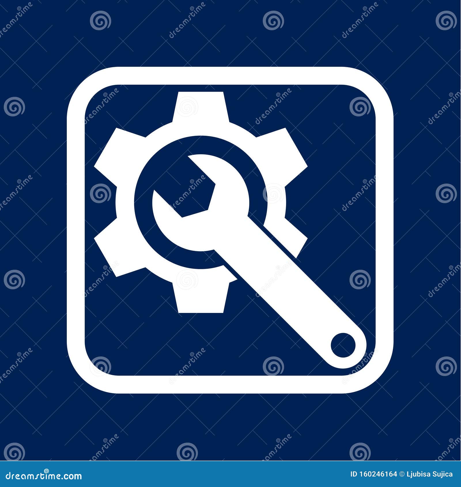 Icône Paramètres illustration de vecteur. Illustration of noir - 160246164