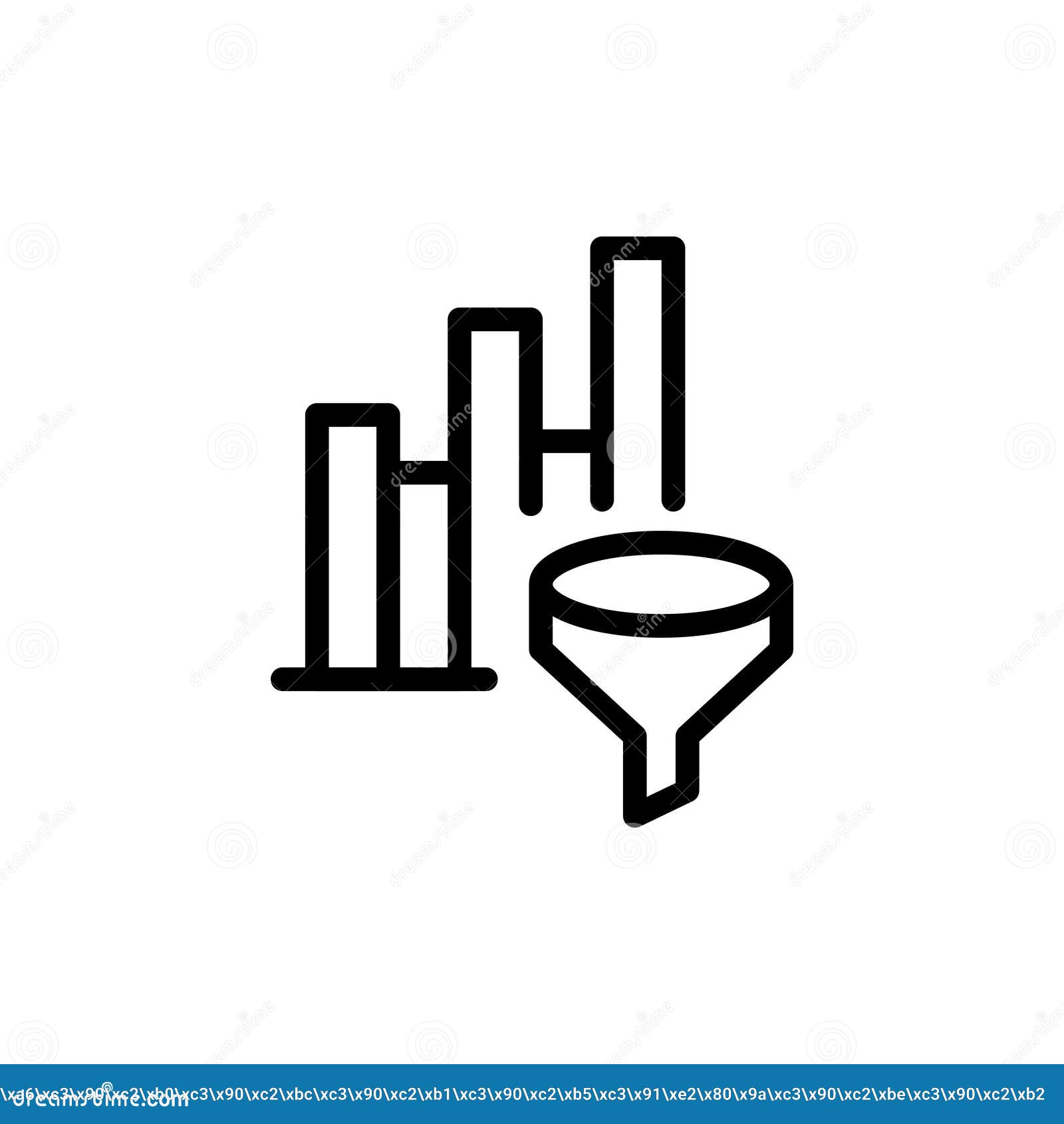 Icône plate d'entonnoir illustration de vecteur. Illustration du ...