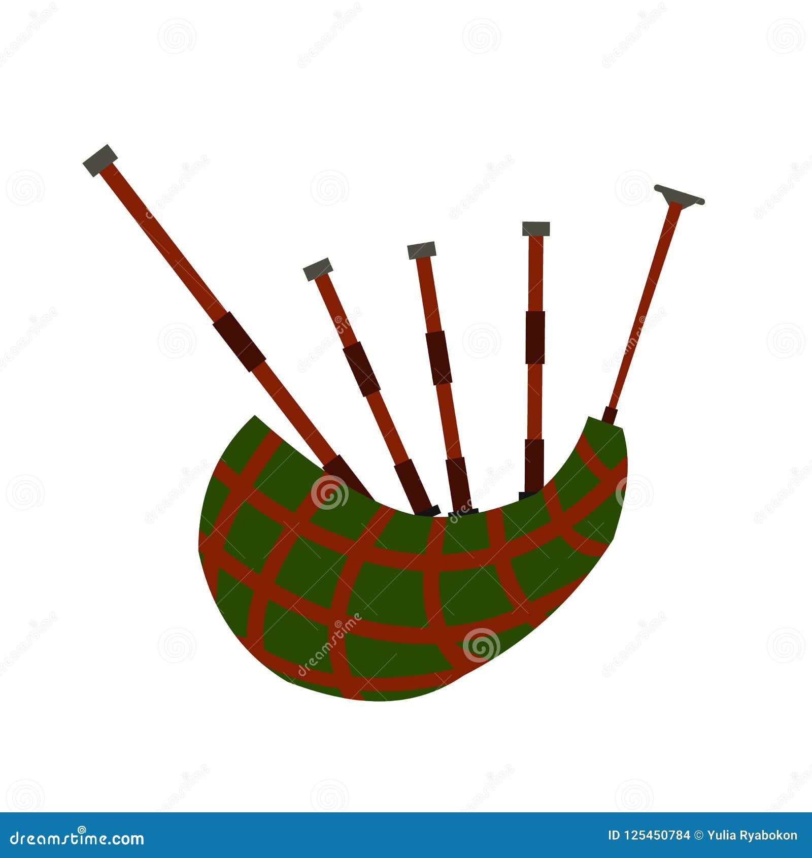 Icône Plate De Cornemuse écossaise Illustration Stock - Illustration du ...