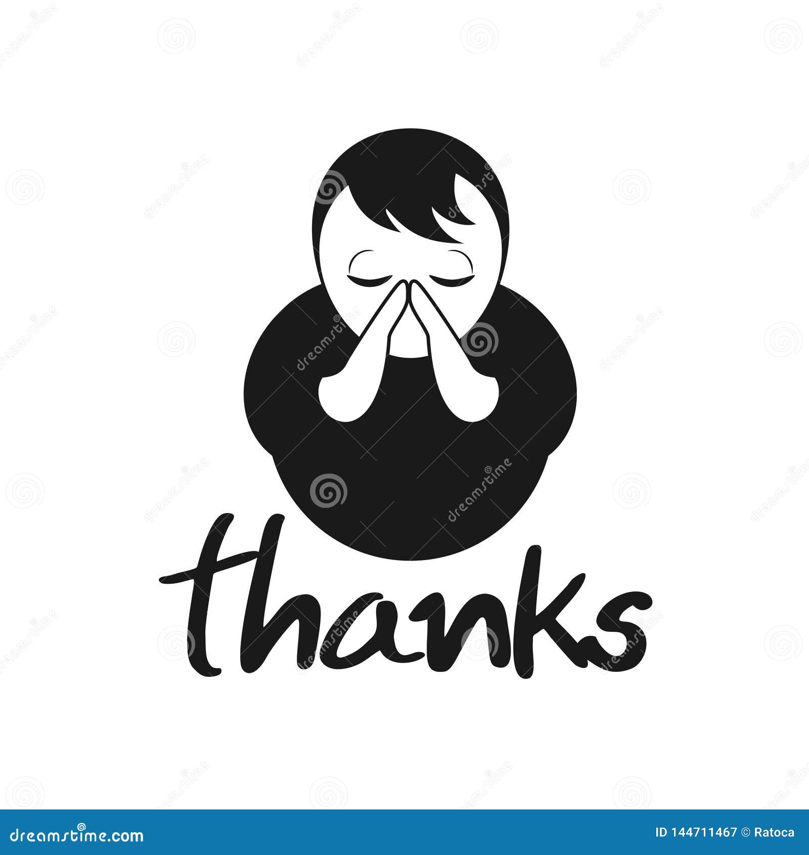 Icône plate de mercis illustration de vecteur. Illustration du merci ...