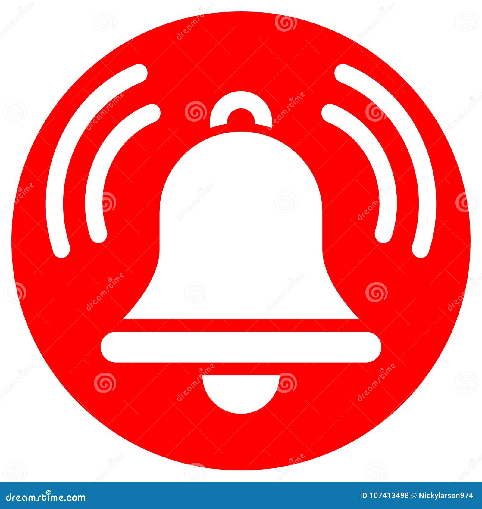Icône Rouge De Cercle De Bell Illustration de Vecteur - Illustration du ...