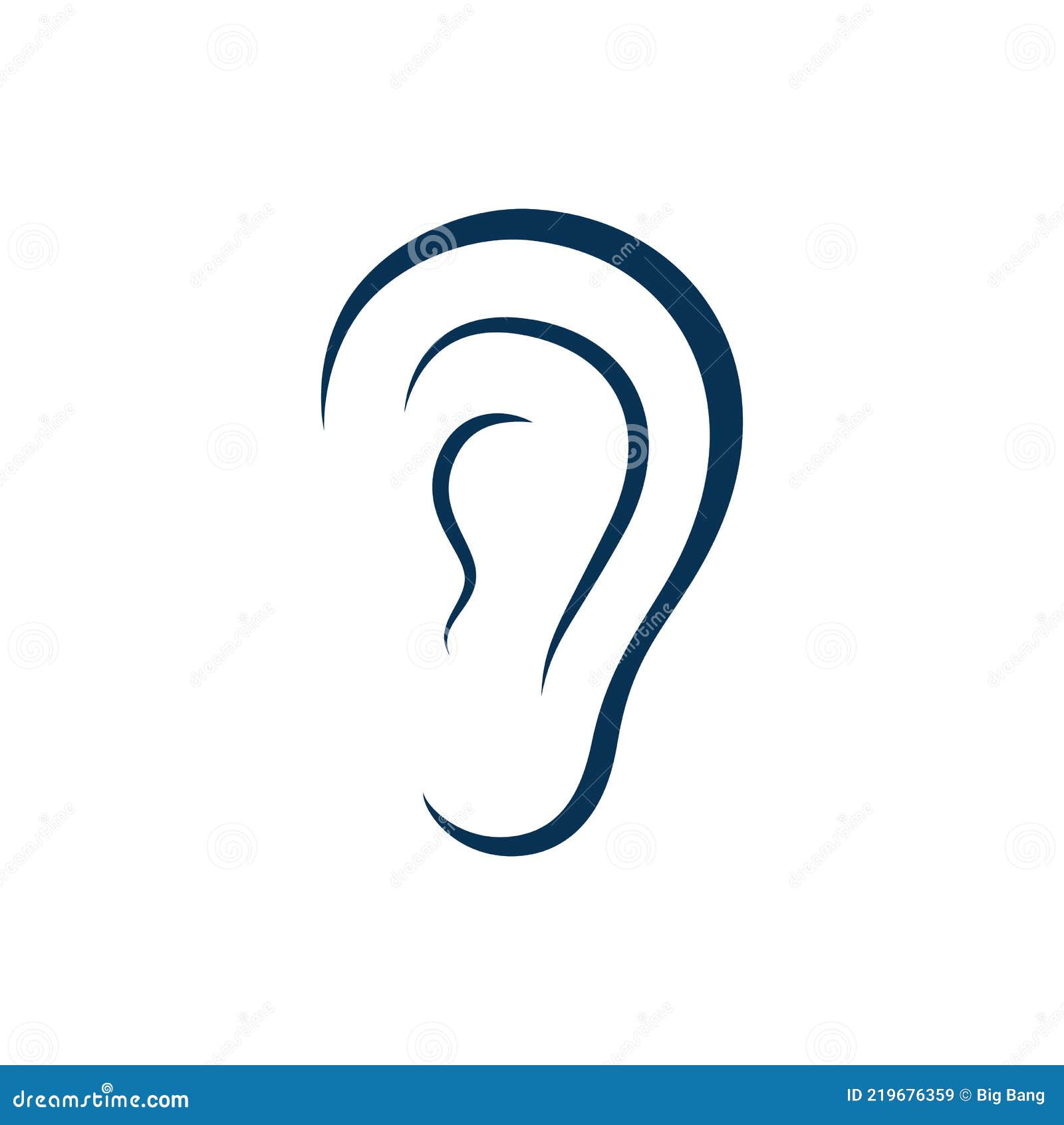 Icône Vectorielle Du Modèle De Logo Oreille Illustration de Vecteur ...