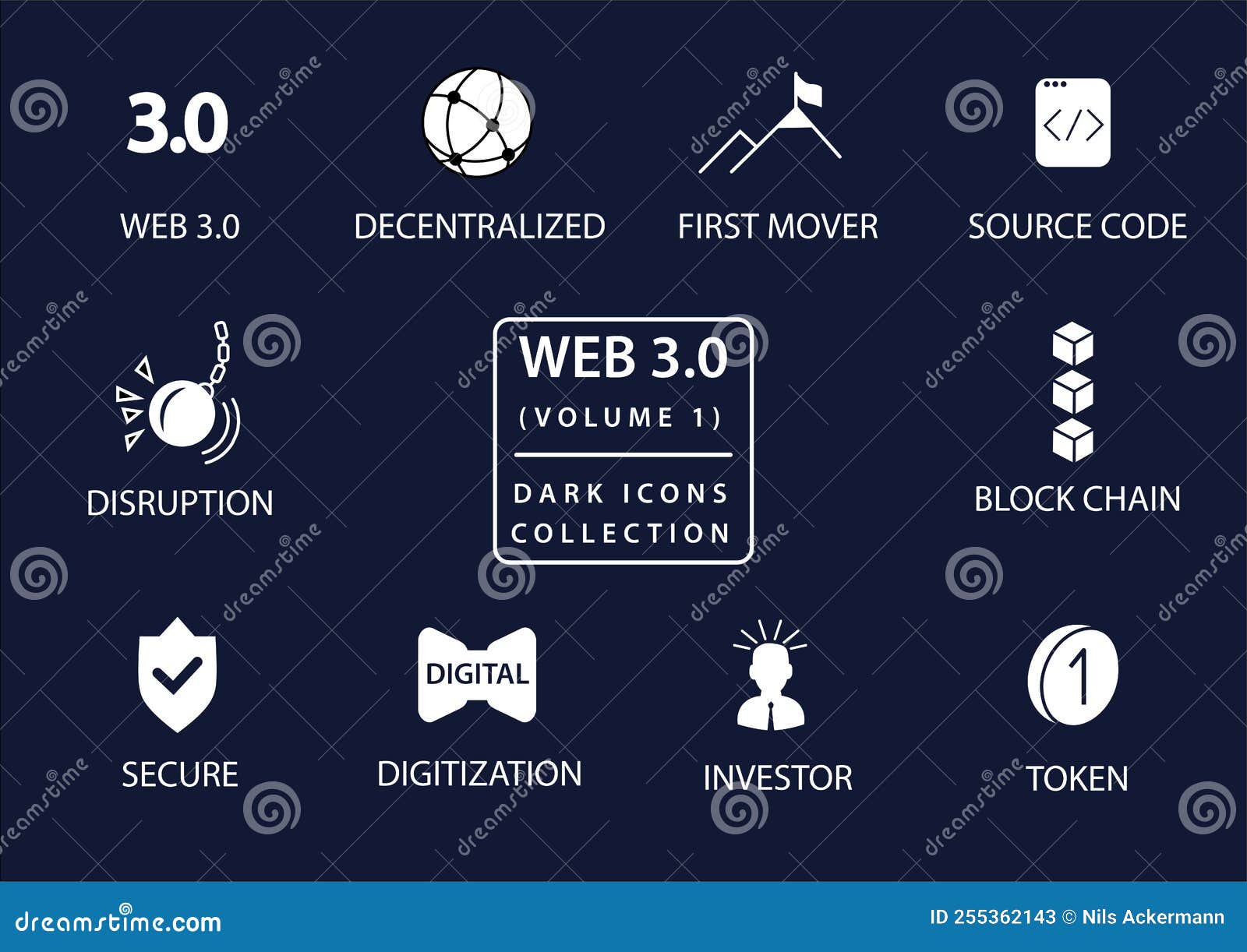 Icône Vectorielle Web 30 Ensemble En Mode Plat Et Sombre Illustration ...