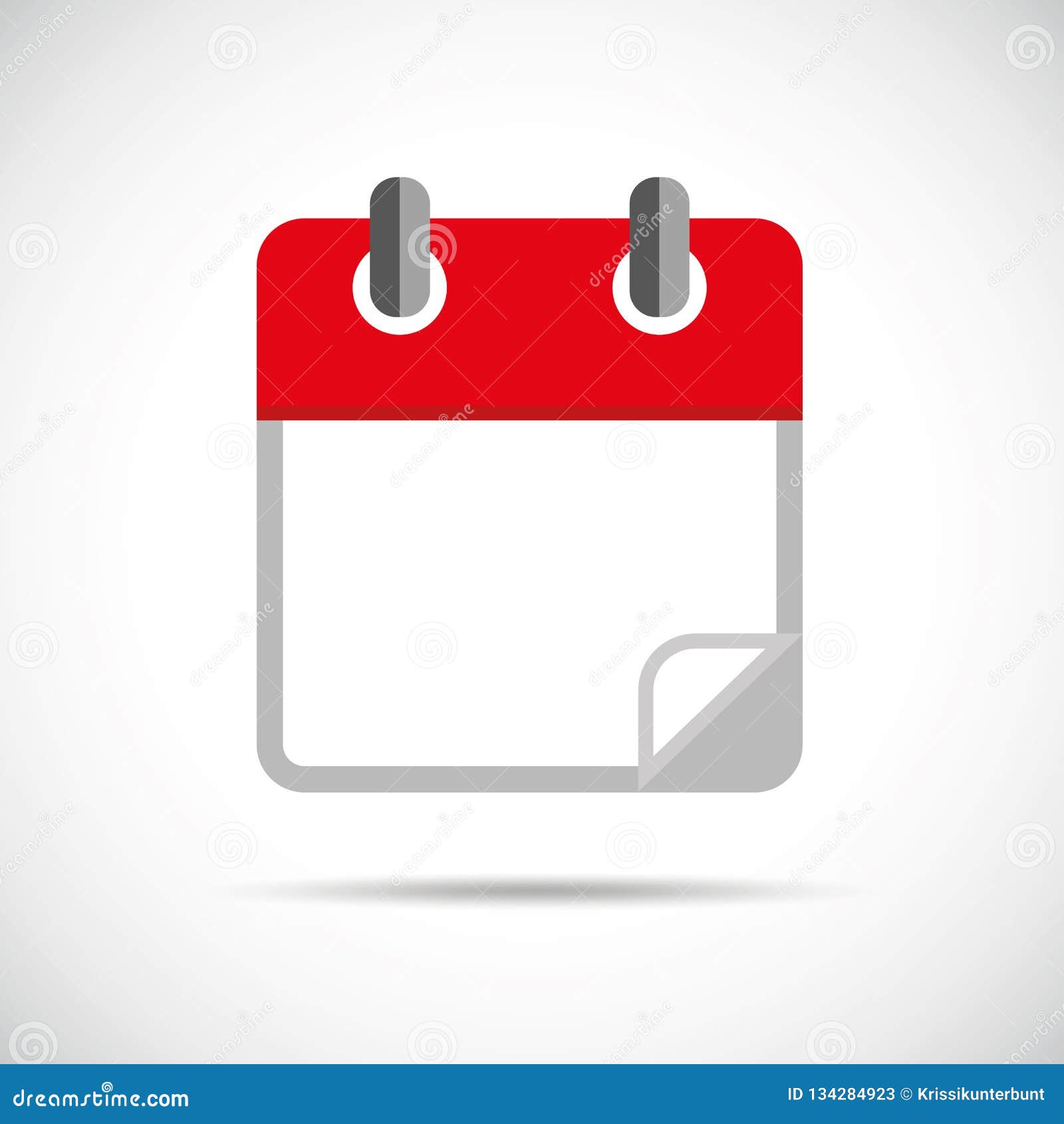 Icône Vide Rouge De Calendrier Illustration de Vecteur - Illustration ...