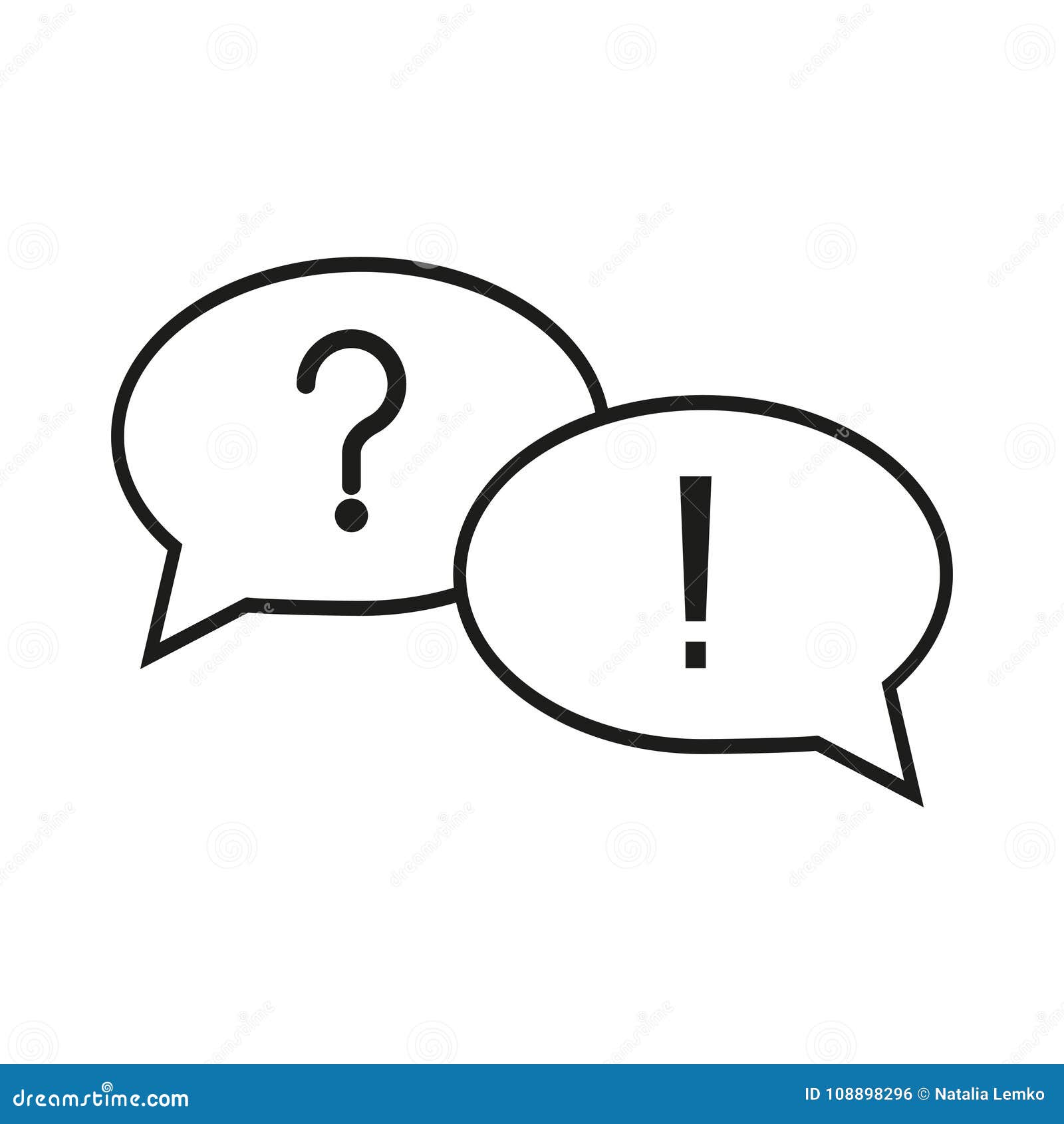 Icônes question-réponse illustration de vecteur. Illustration du ...