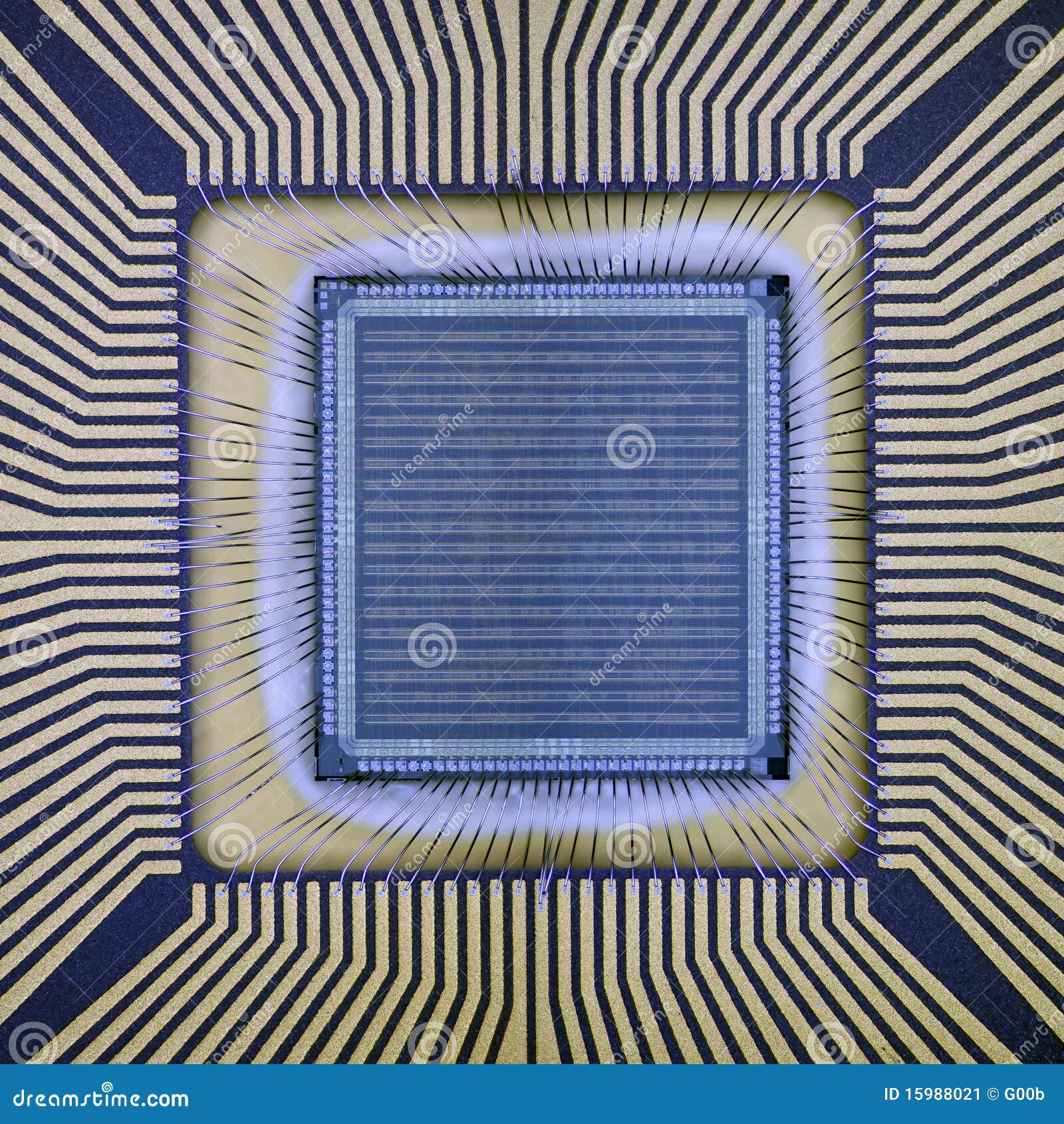 IC Die uncovered stock image. Image of component, server - 15988021