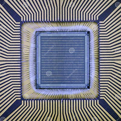 IC Die uncovered stock image. Image of component, server - 15988021