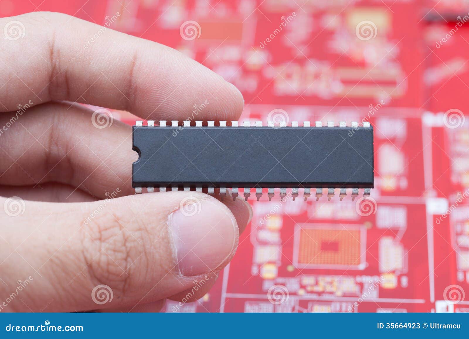 IC on hand stock image. Image of capacitor, chip, abstract - 35664923