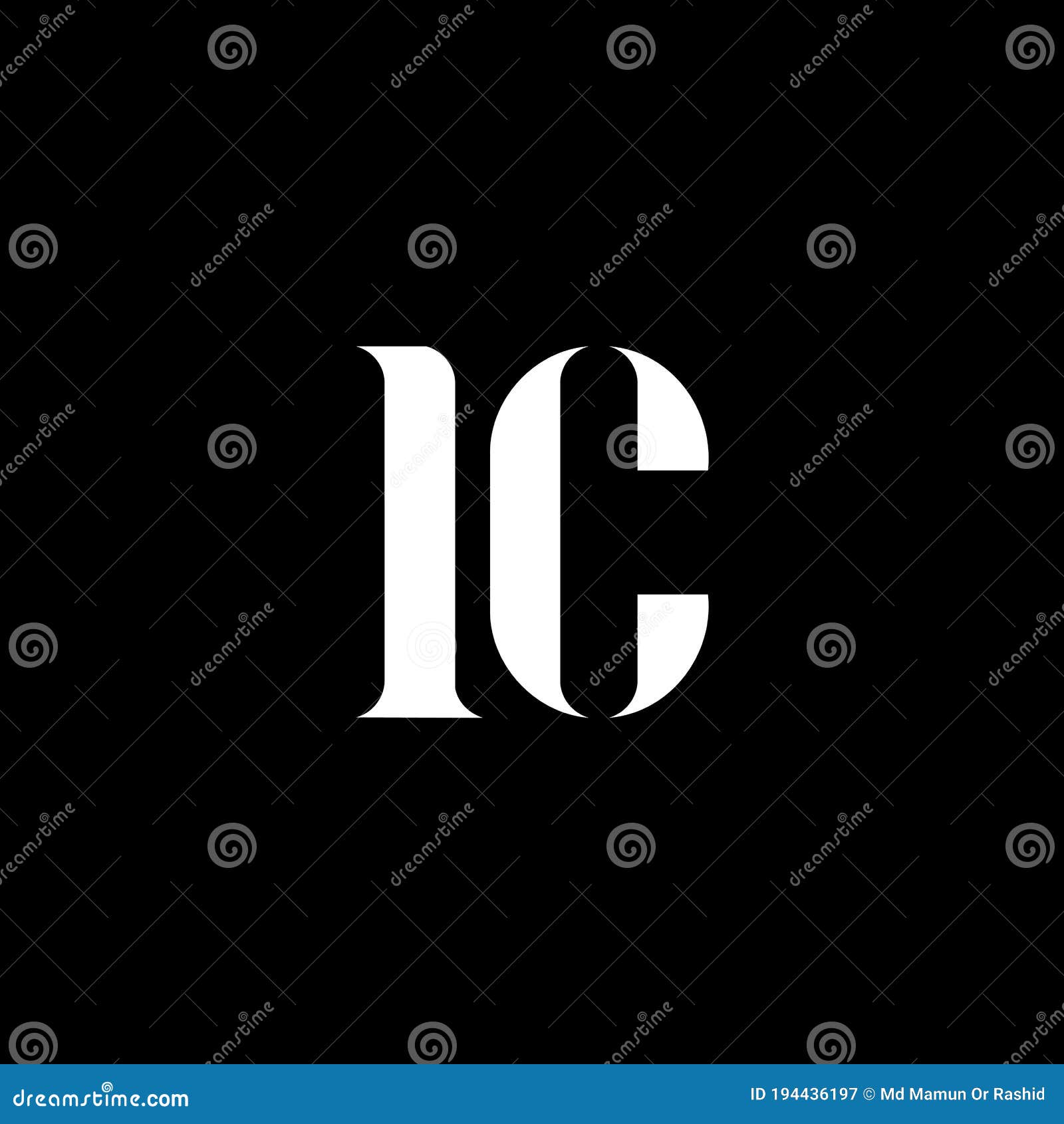 IC I C Letter Logo Design. Initial Letter IC Uppercase Monogram Logo ...