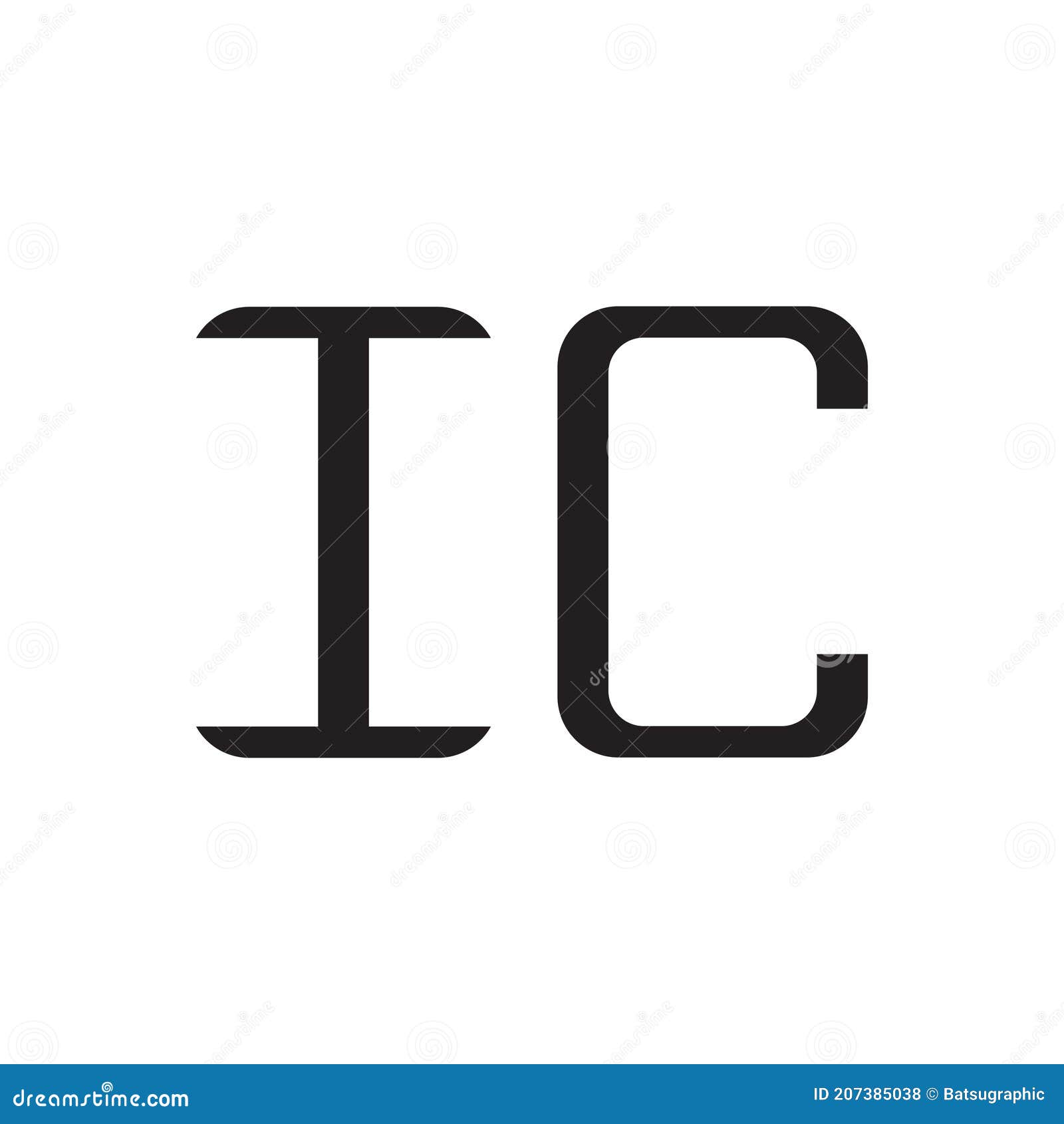 Ic Initial Letter Vector Logo Icon Stock Vector - Illustration of ...