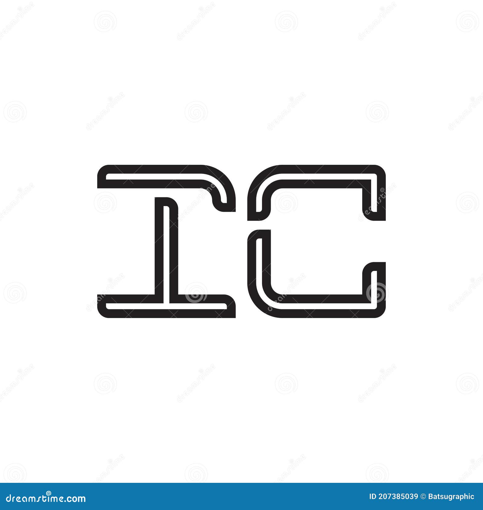 Ic Initial Letter Vector Logo Icon Stock Vector - Illustration of mark ...