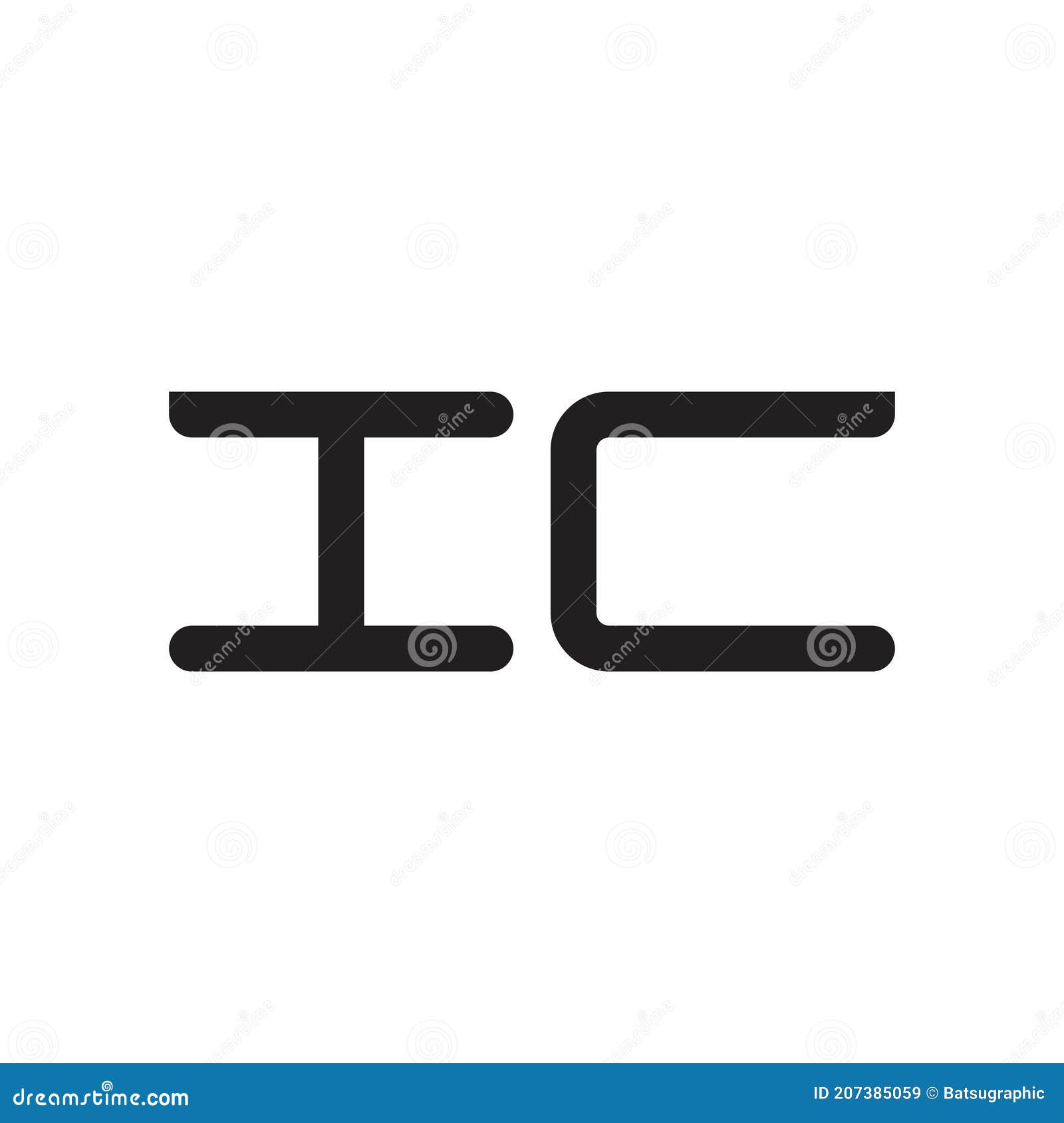 Ic Initial Letter Vector Logo Icon Stock Vector - Illustration of ...