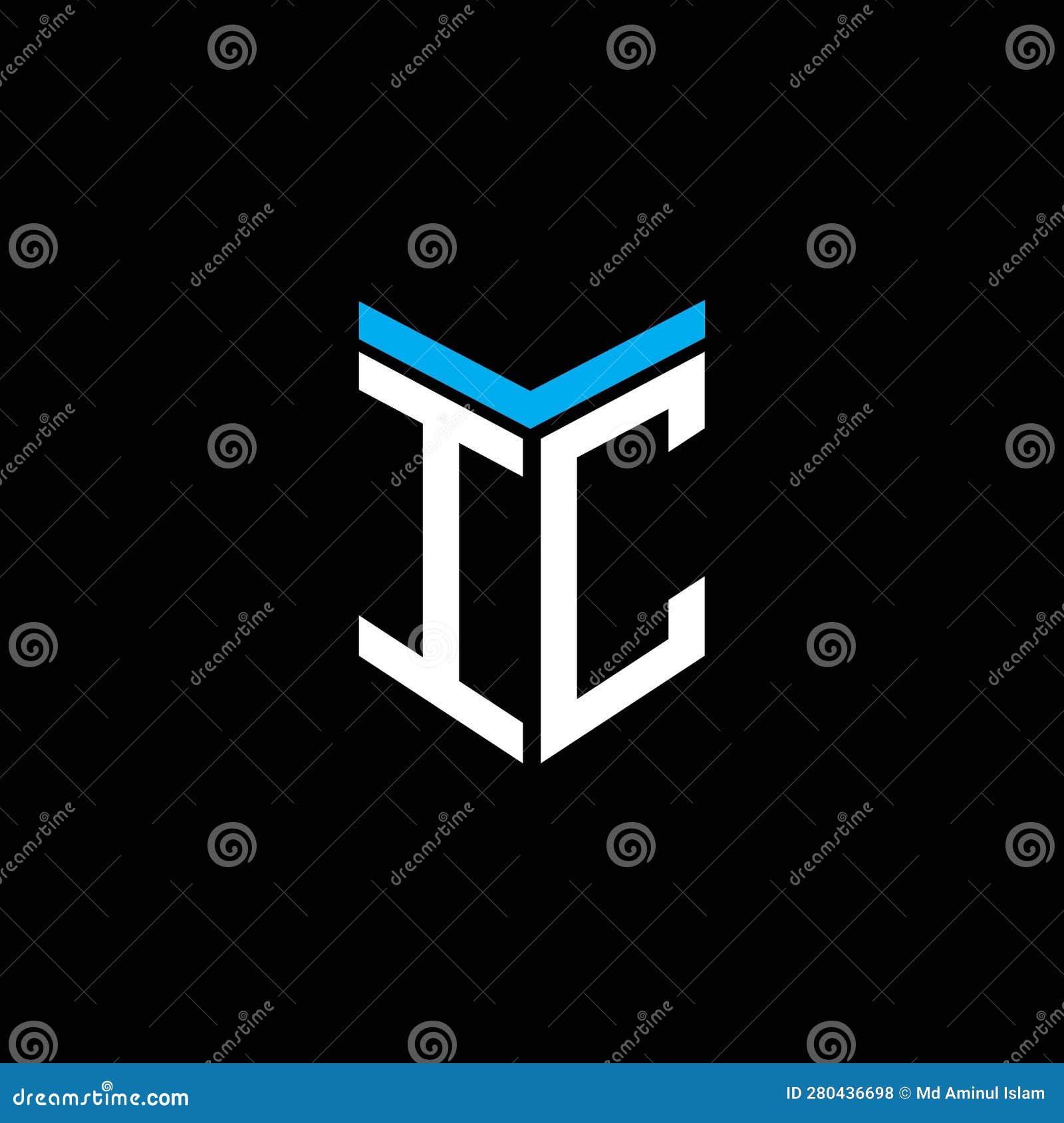 IC Letter Logo Creative Design with Vector Graphic Stock Vector ...