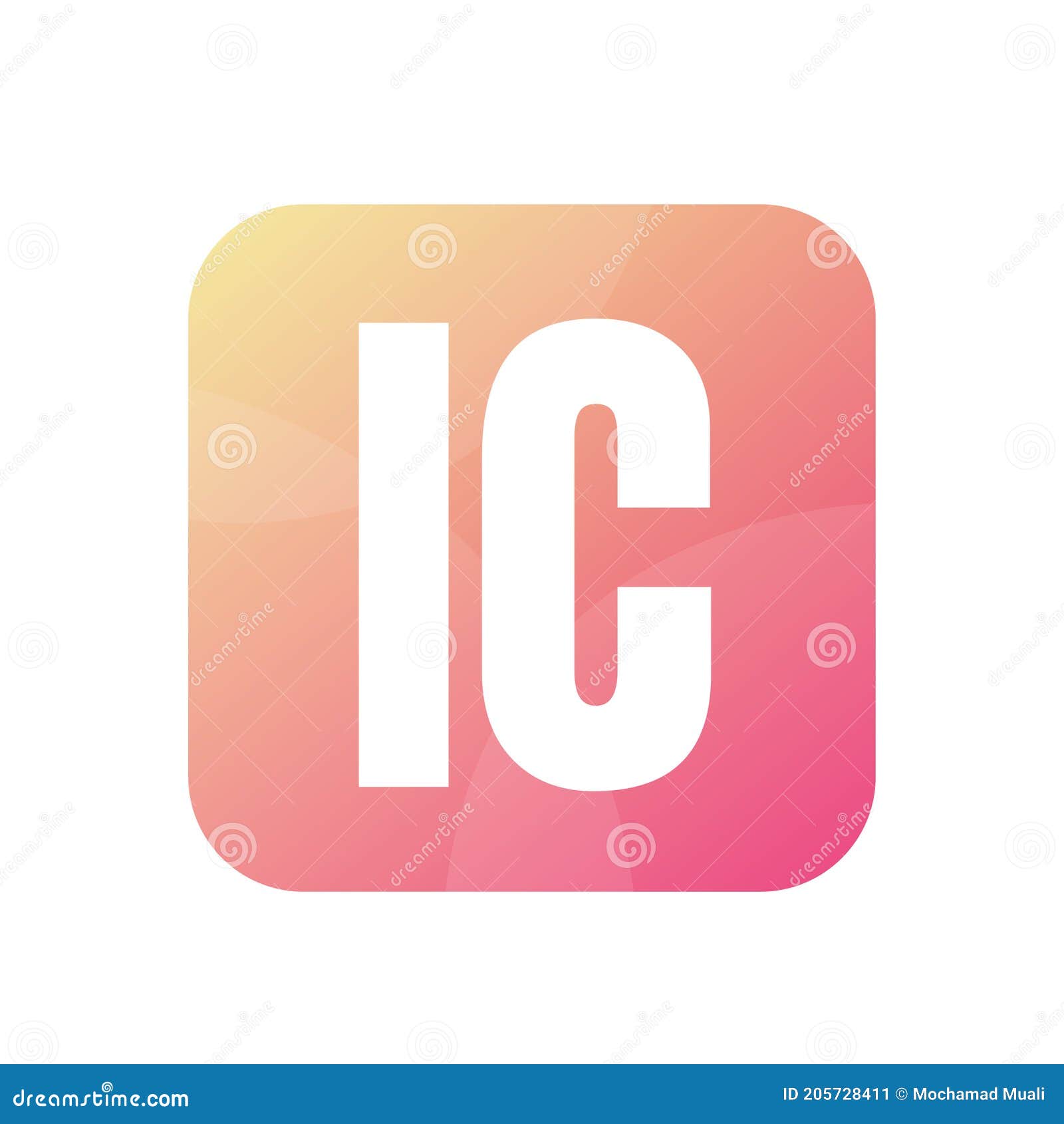 IC Letter Logo Design with Simple Style Stock Vector - Illustration of ...