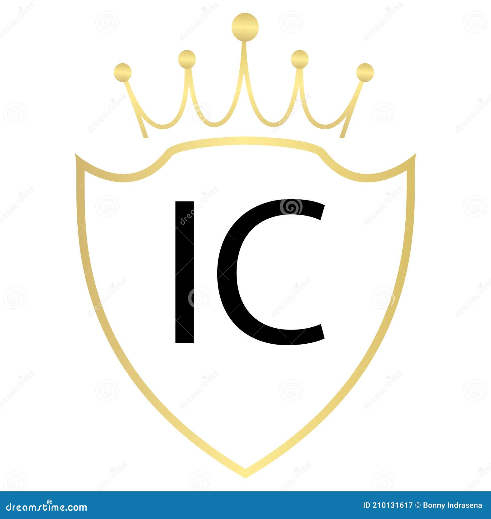 IC Letter Logo Design with Simple Style Stock Vector - Illustration of ...