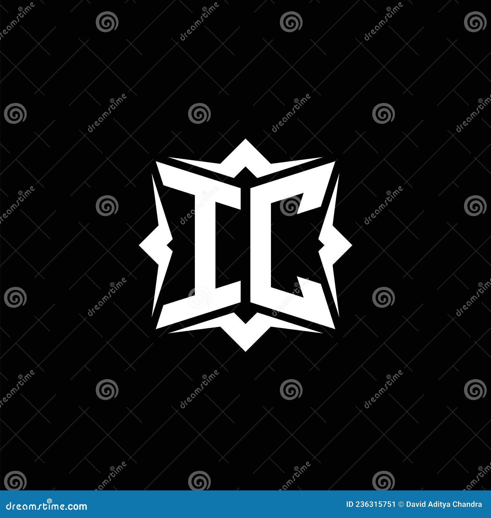 IC Logo Monogram Geometric Modern Design Stock Vector - Illustration of ...