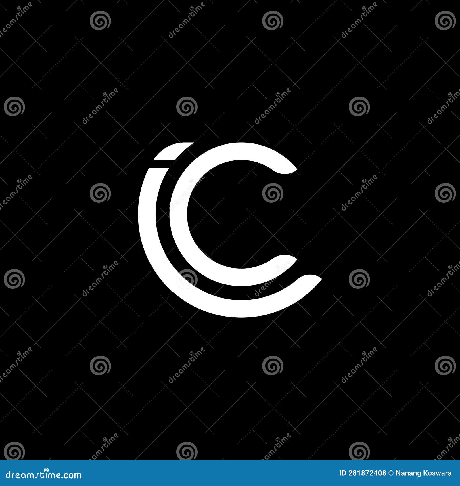 IC Logo, IC Monogram, Initial IC Logo, Letter IC Logo, Icon, Vector ...