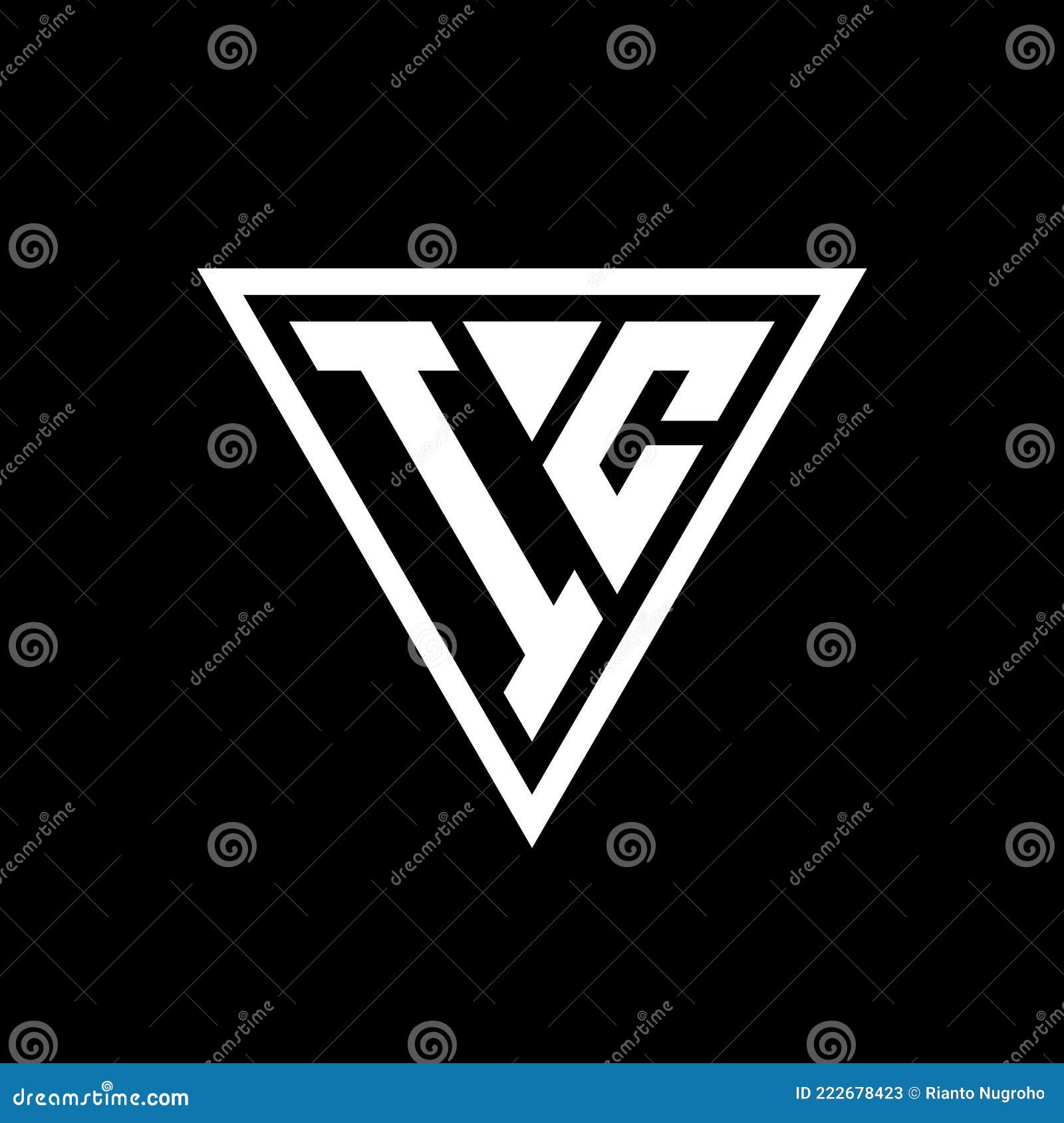 IC Logo Monogram with Triangle Shape Designs Template Stock Vector ...