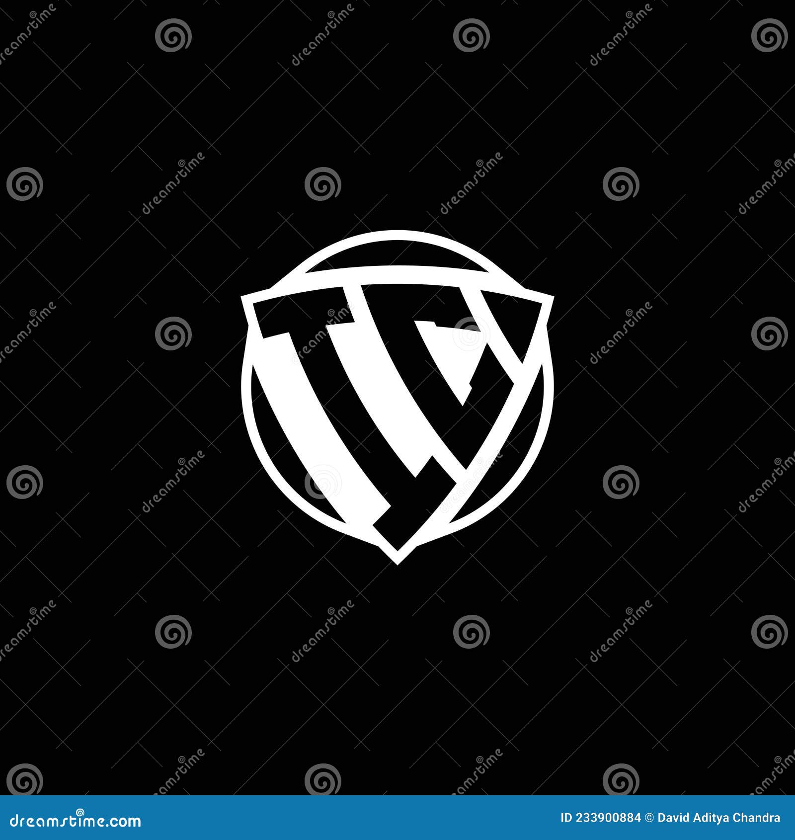 IC Logo Monogram Triangle Shield and Circle Shape Stock Vector ...