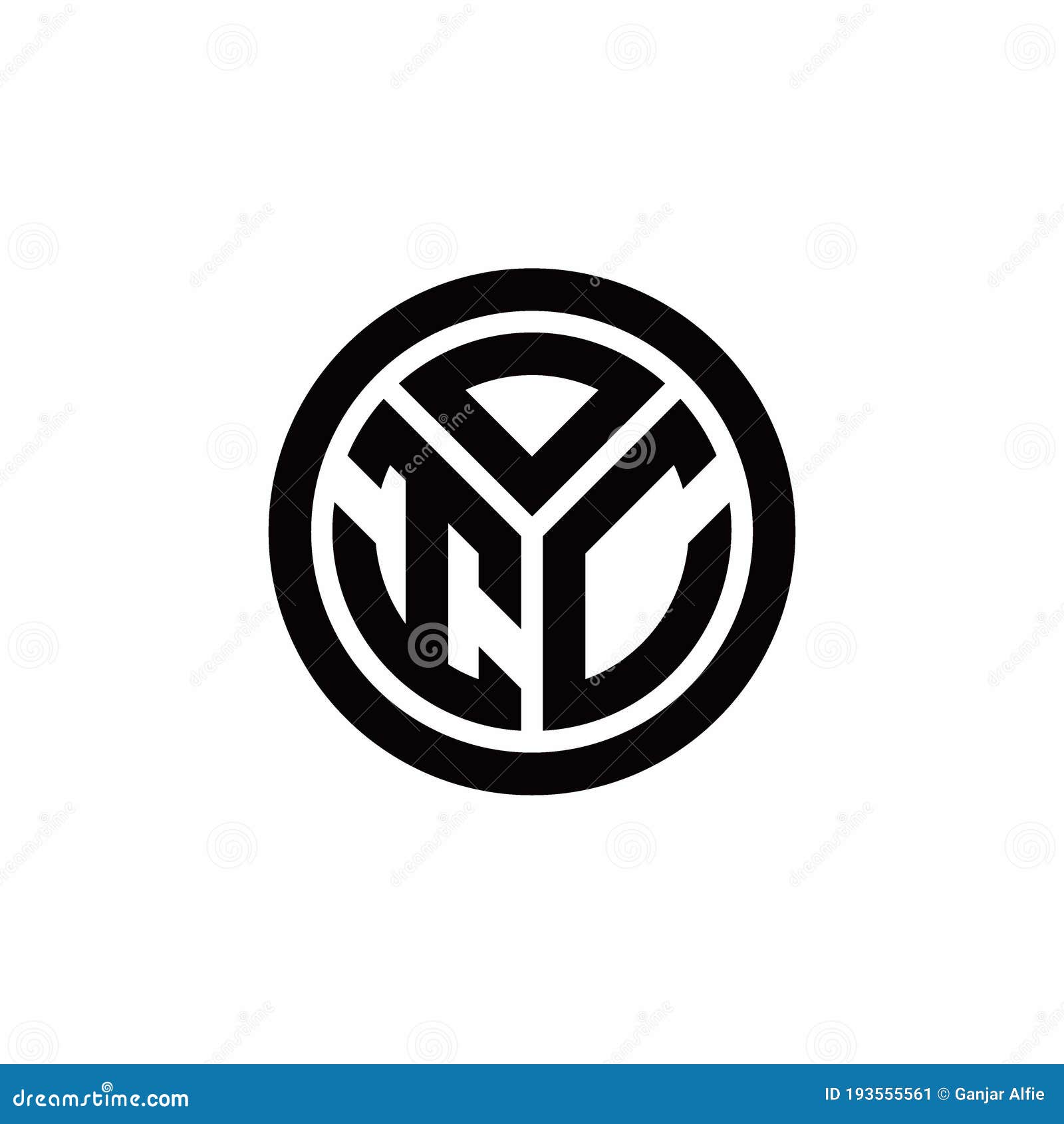 IC Monogram Logo with Circle Outline Design Template Stock Vector ...