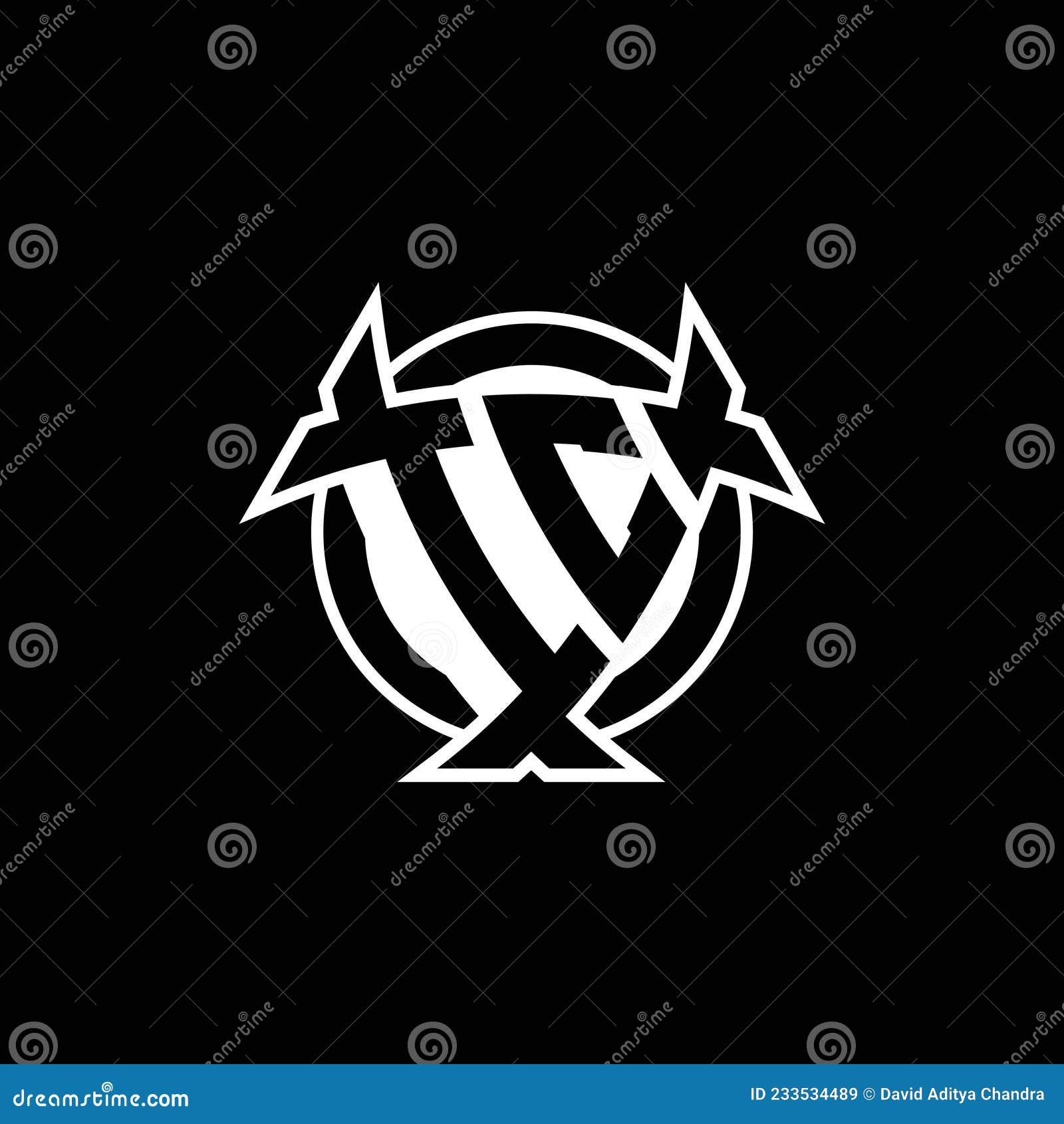 IC Logo Monogram Triangle Shield and Circle Shape Stock Vector ...