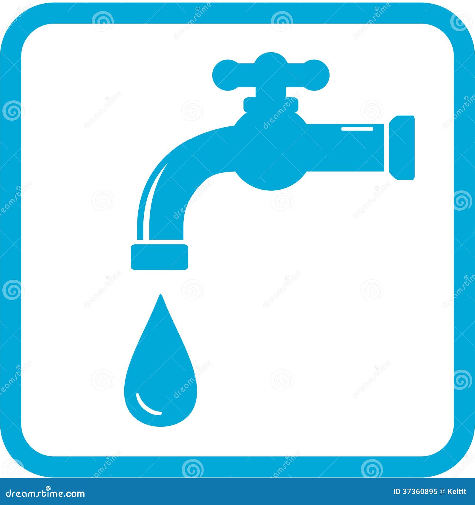 Icône Avec Le Robinet. Symbole De L'eau Illustration de Vecteur ...