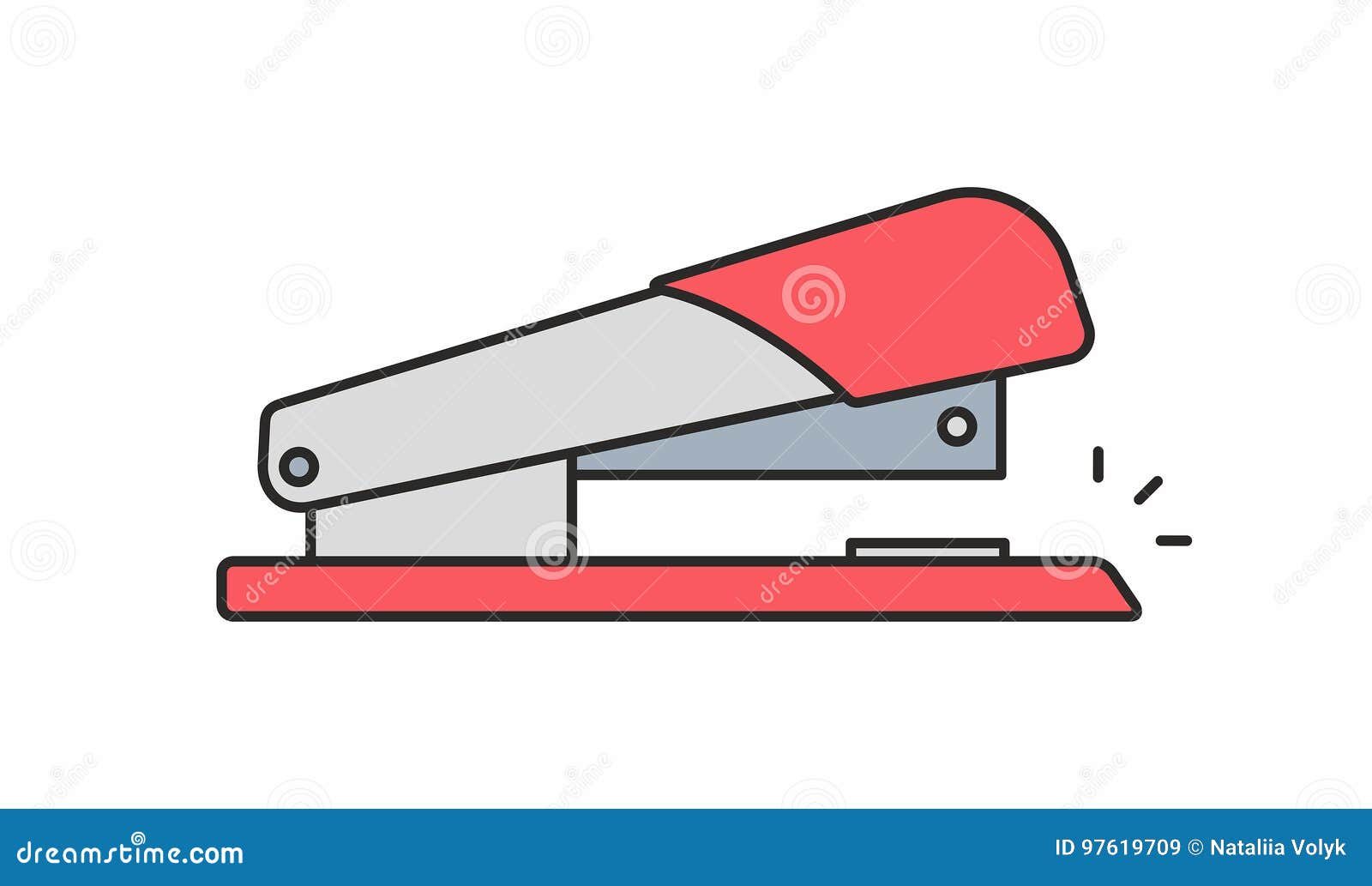 Icône d'agrafeuse illustration de vecteur. Illustration du outil - 97619709